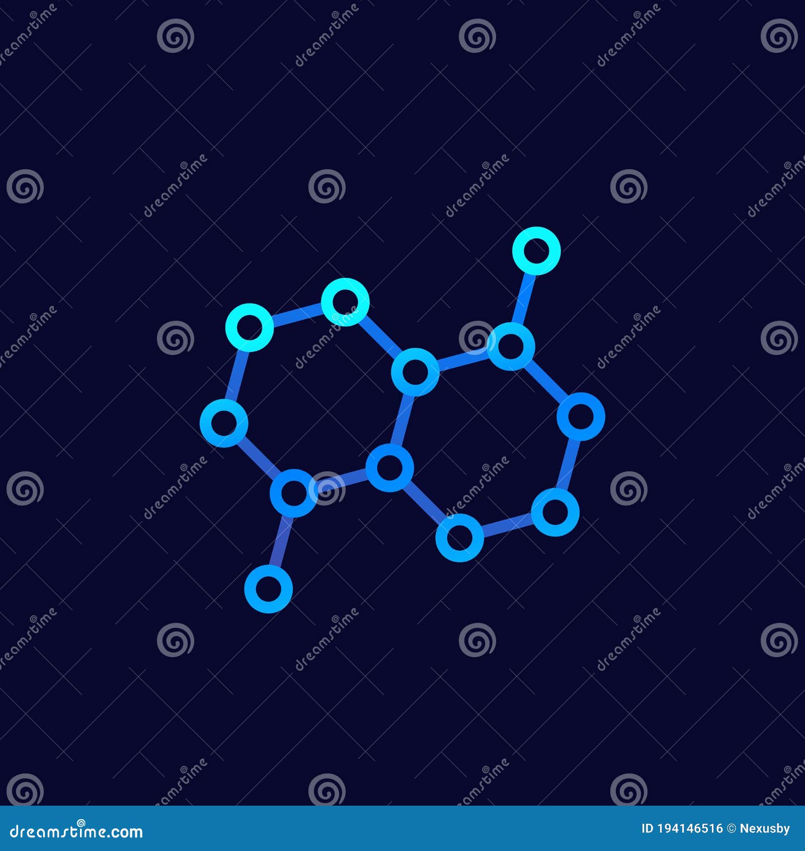 Graphene, Carbon Molecule Structure Vector Logo Stock Photo ...