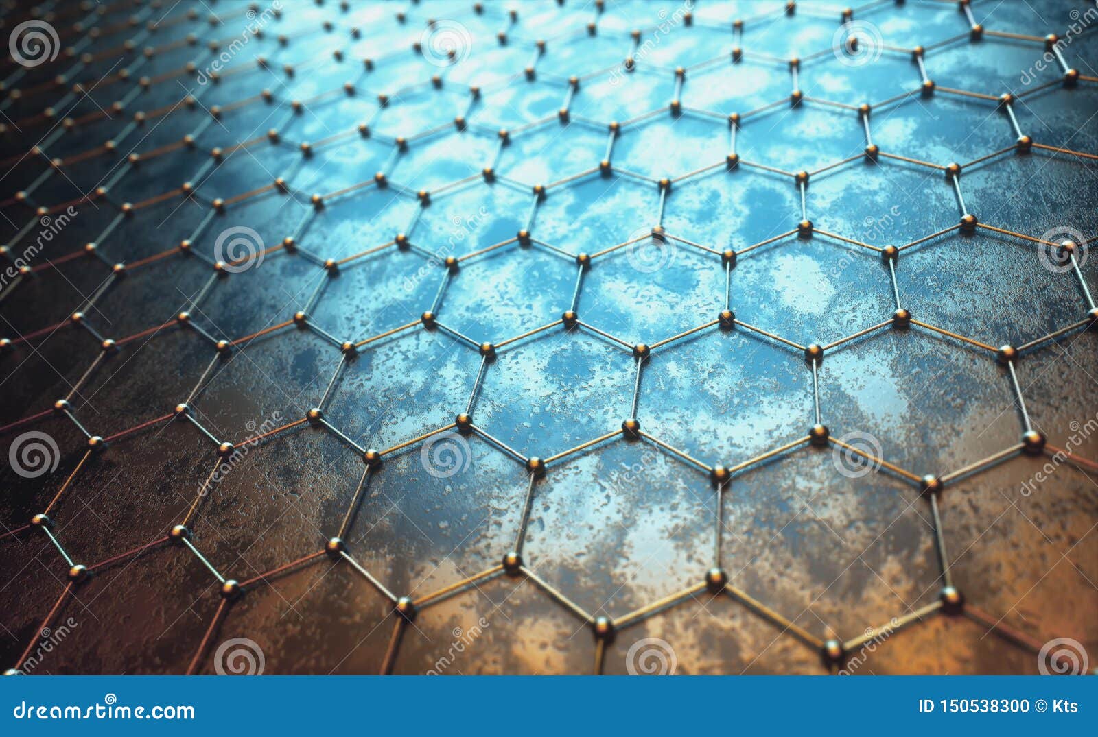Graphene Hexagonal Atomic Connection Science Technology Stock ...