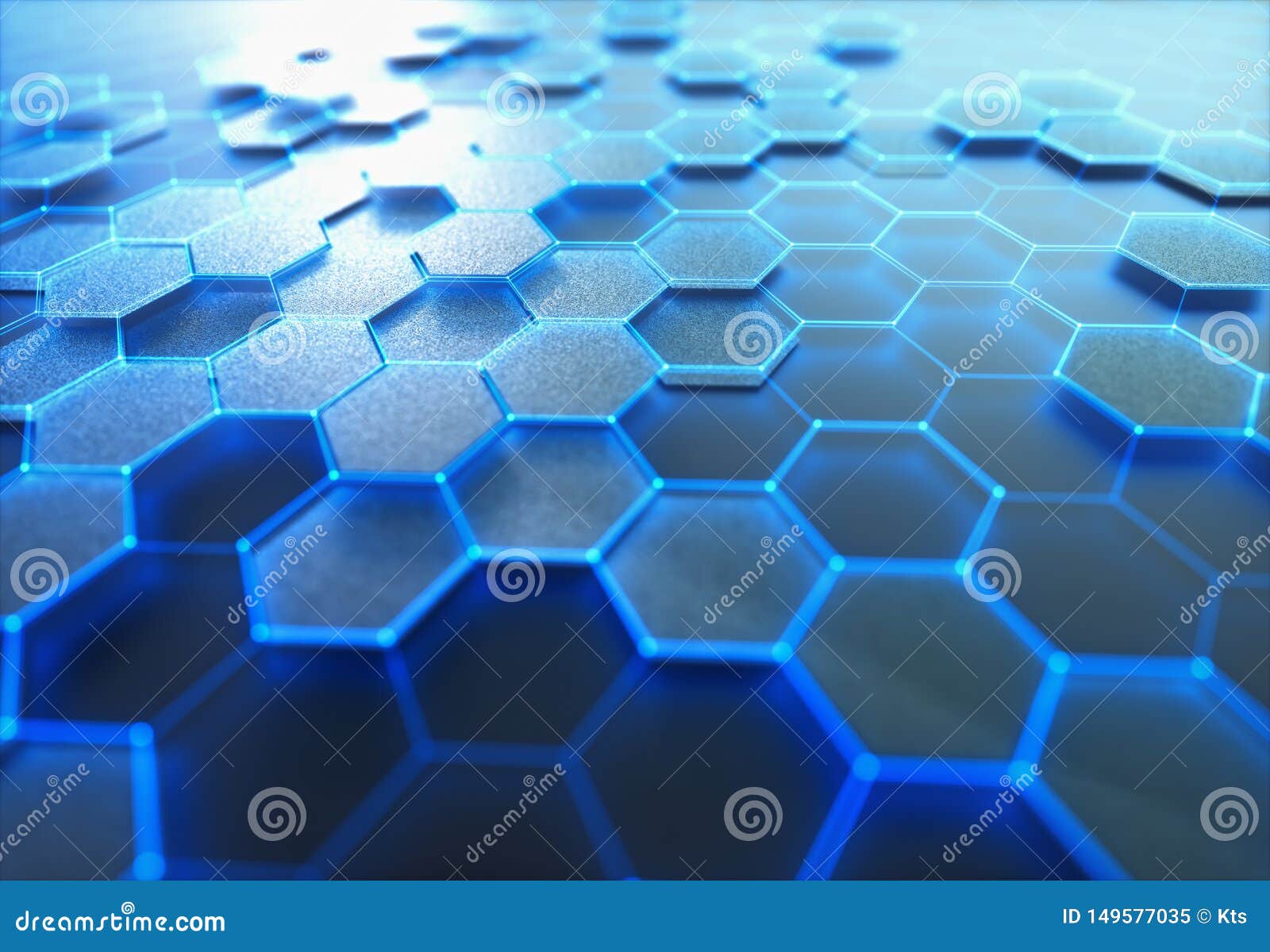 Graphene Hexagonal Atomic Connection Science Technology Stock ...