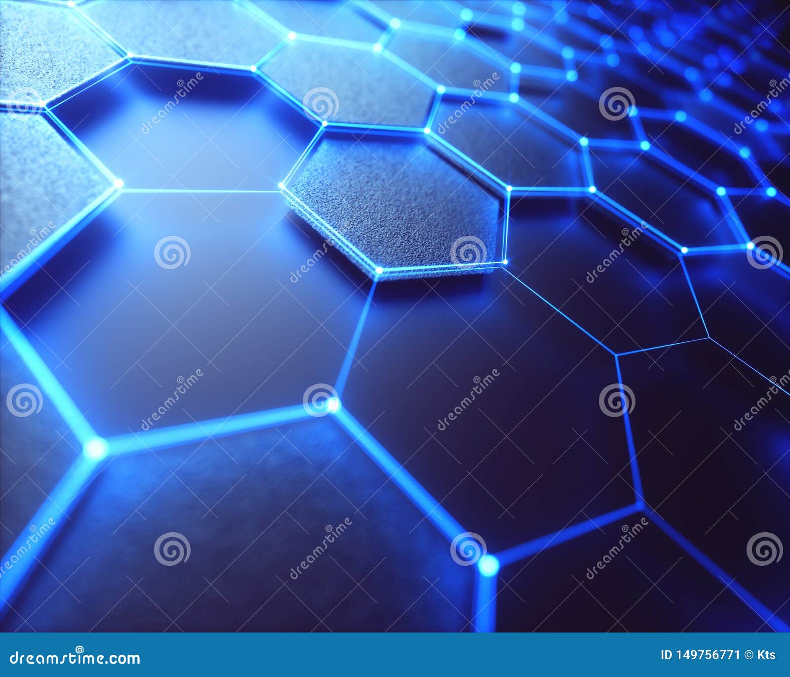 Graphene Hexagonal Atomic Connection Science Technology Stock ...
