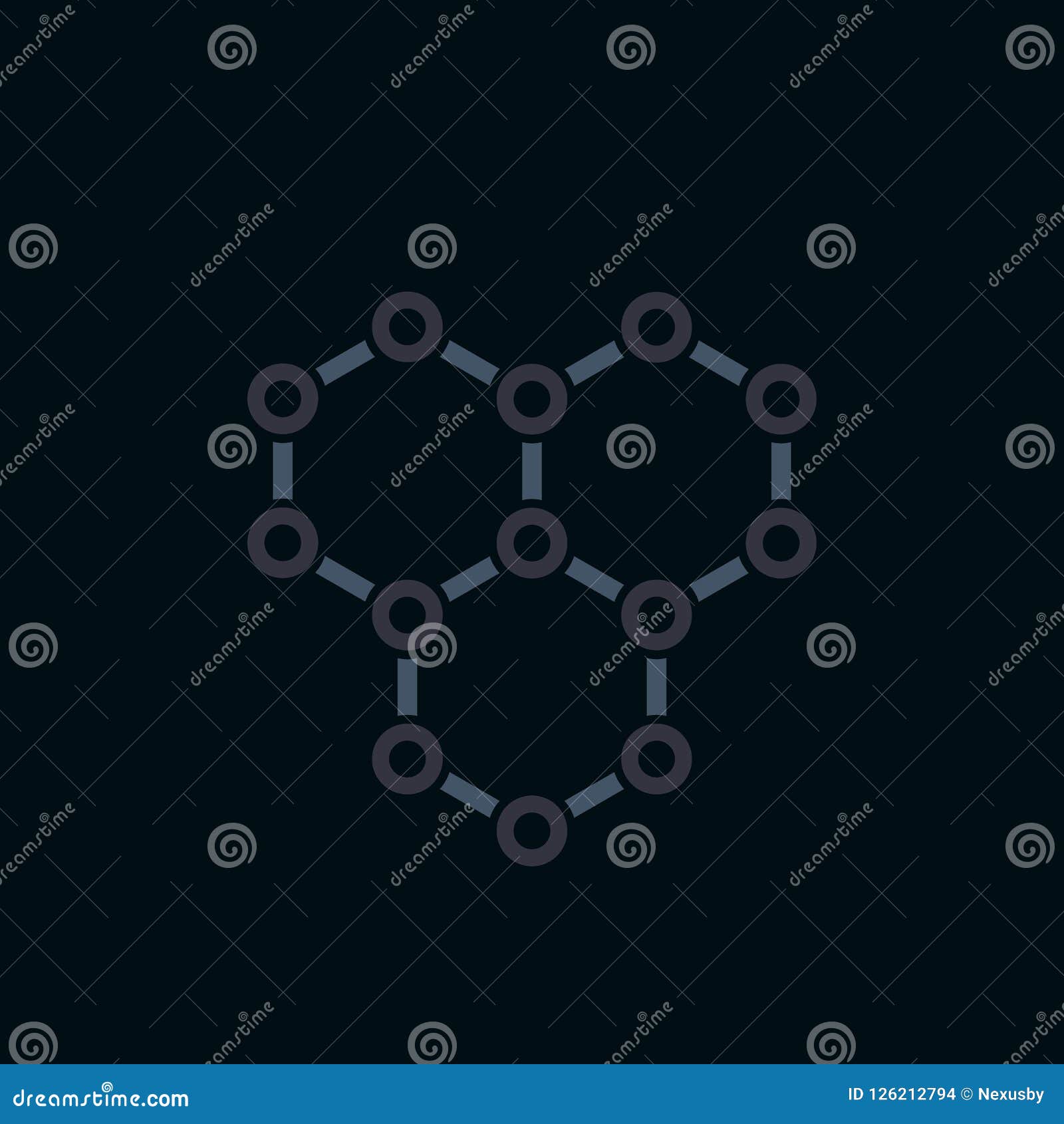 Graphene Icon, Atomic Carbon Structure Stock Vector - Illustration of ...