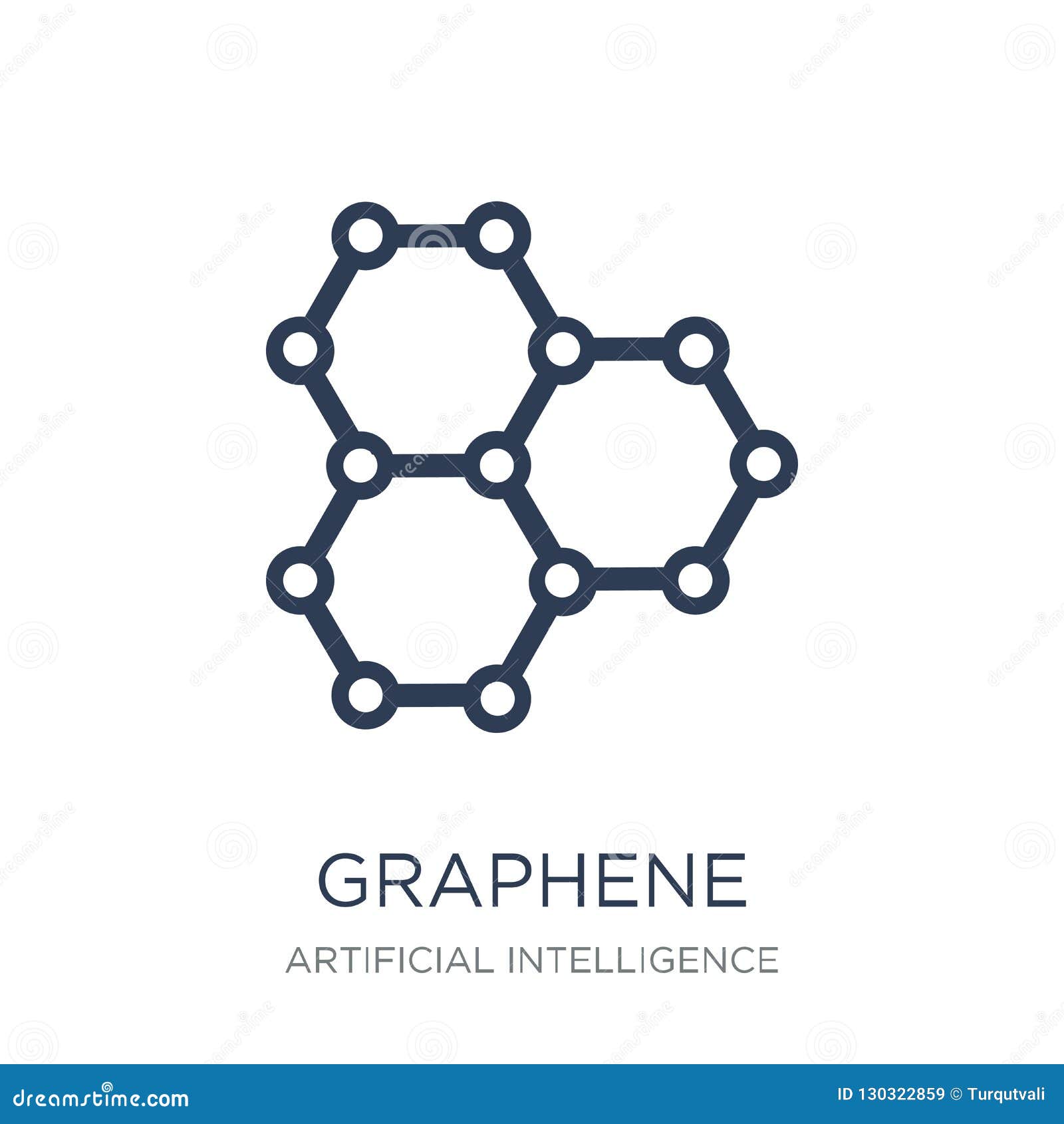 Graphene Icon, Atomic Carbon Structure Vector Illustration ...