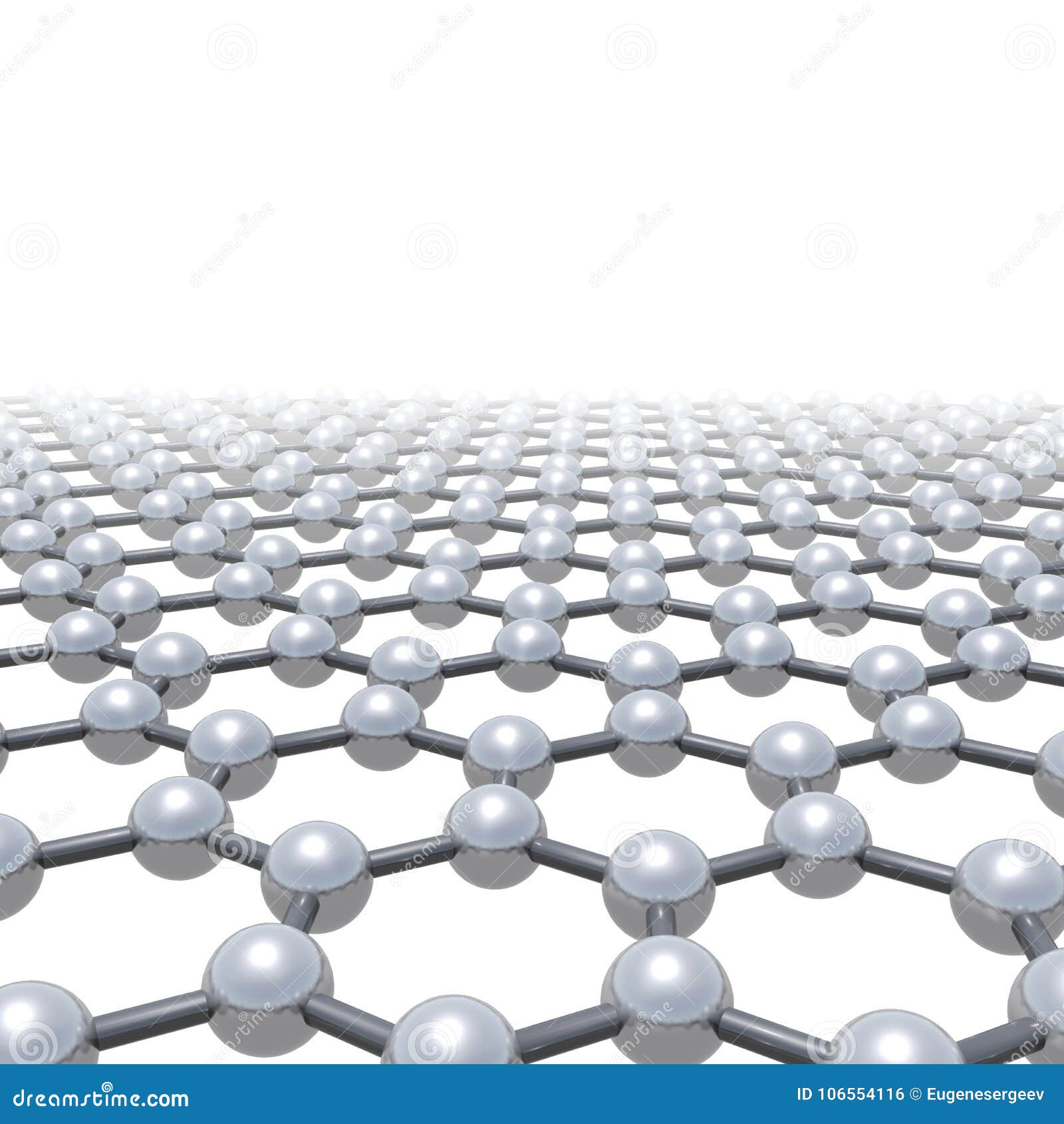 Graphene Layer, Schematic Model on White Stock Illustration ...