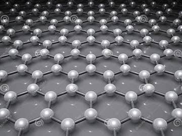 Graphene Layer, Schematic Cg Molecular Model Stock Illustration ...