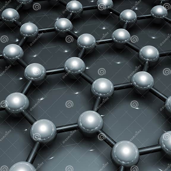 Graphene Layer Structure Blue 3 D Model Stock Illustration ...