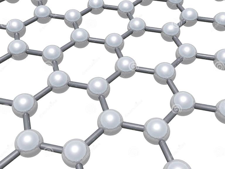 Graphene Layer Structure Molecular Model Stock Illustration ...