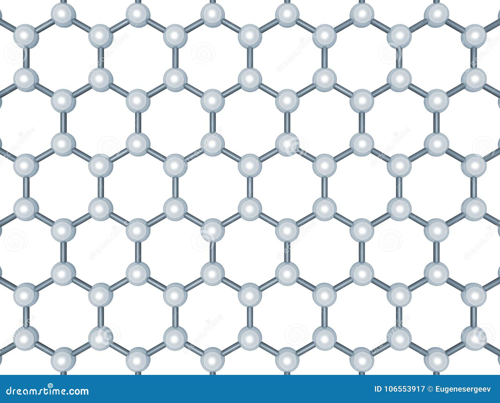 Graphene Layer Structure, Top View Isolated Stock Illustration ...