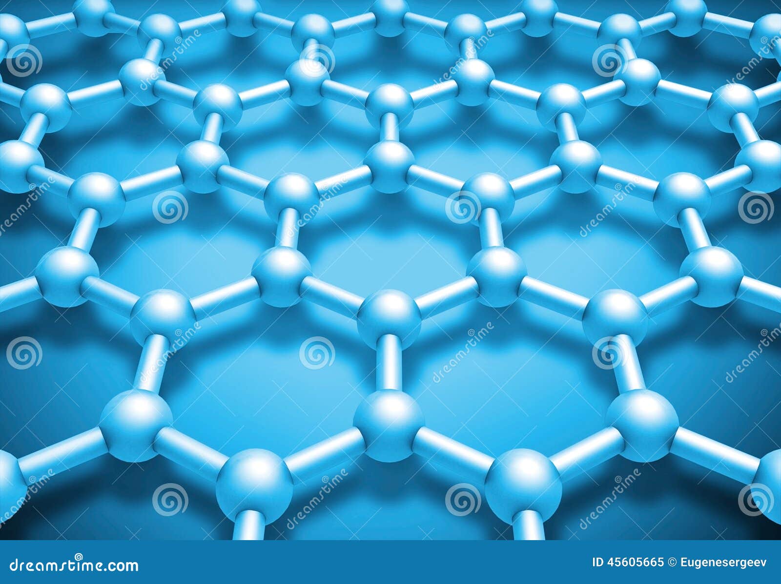 Graphene Layered Molecule Structure, Blue Schematic Model Stock ...