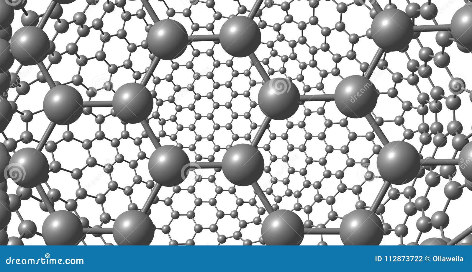 Graphene-like Molecular Structure Isolated on White Background Stock ...