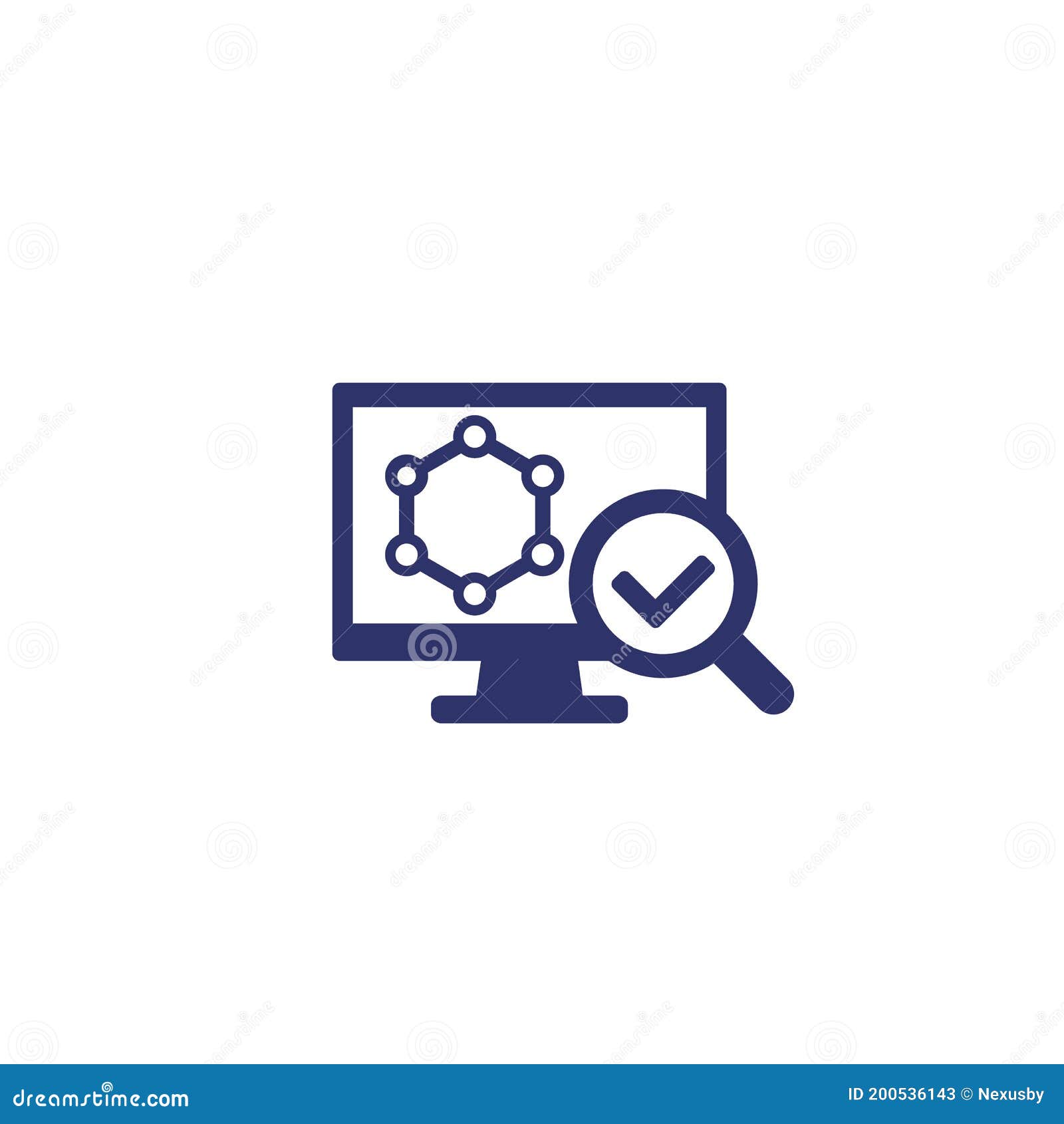 Graphene Material Research Icon on White Stock Vector - Illustration of ...