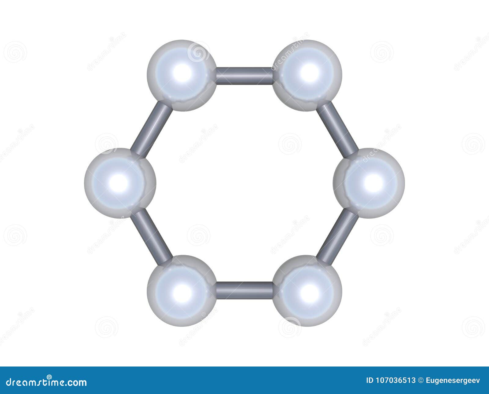 Graphene Molecular Cluster, Top View 3d Stock Illustration ...