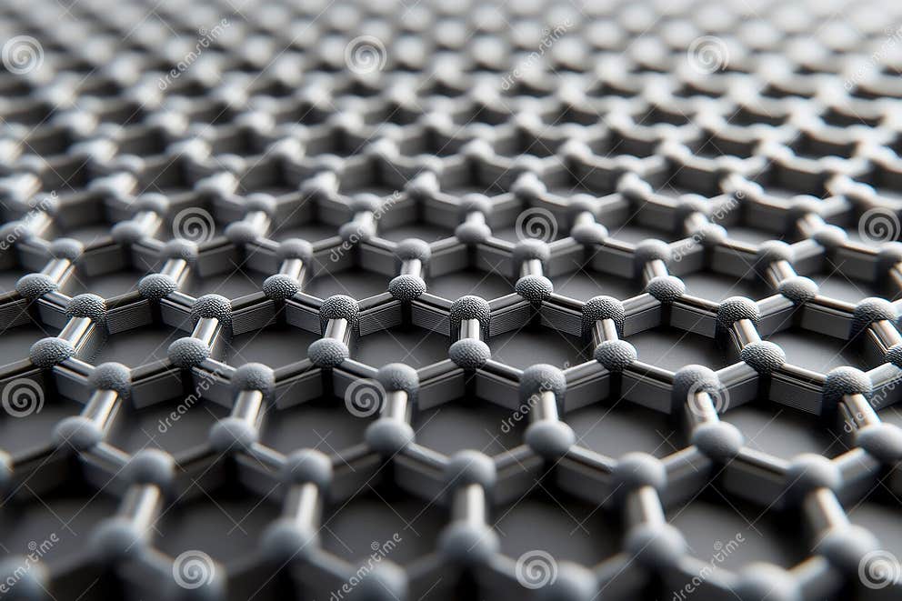 Graphene Molecular Grid, Graphene Atomic Structure Concept, Hexagonal ...