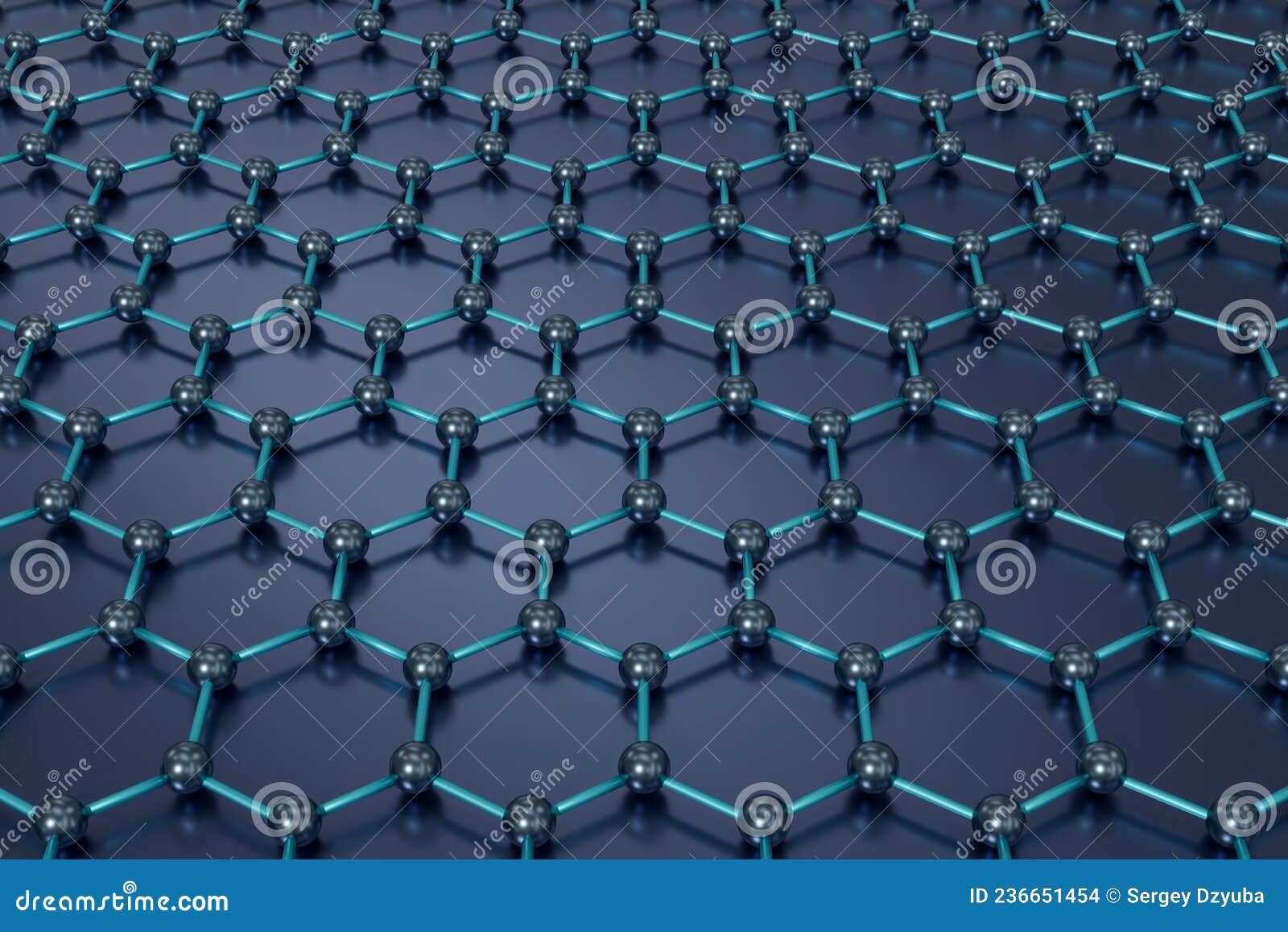Graphene Molecular Grid 3d Render Stock Illustration Illustration