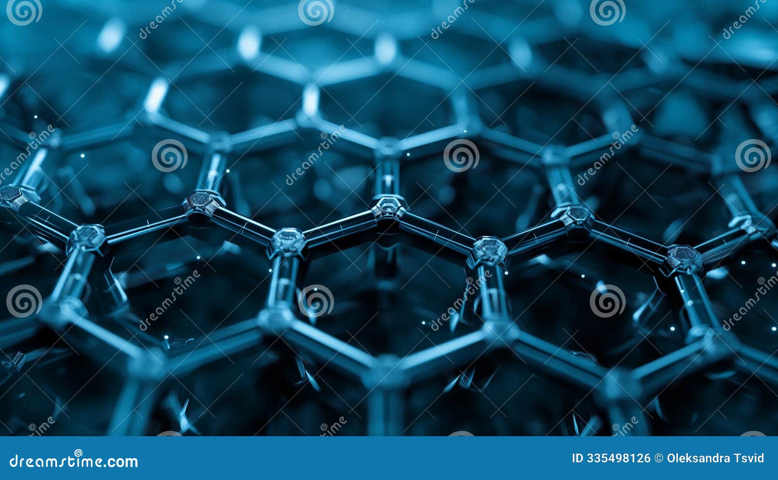Graphene Molecular Grid, Graphene Atomic Structure Concept Stock Photo ...
