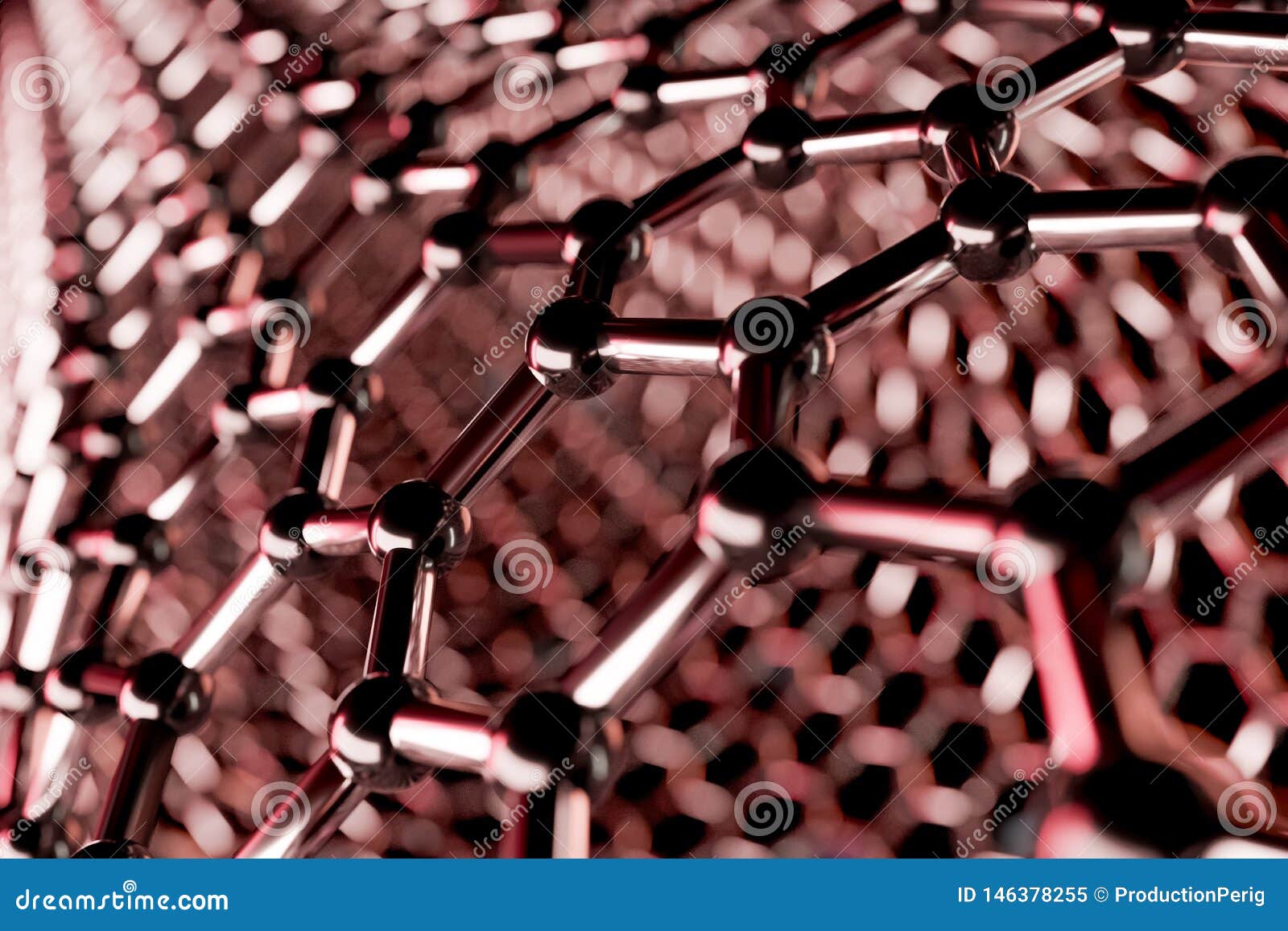 Graphene Molecular Structure With A Pore On White Royalty-Free Stock ...
