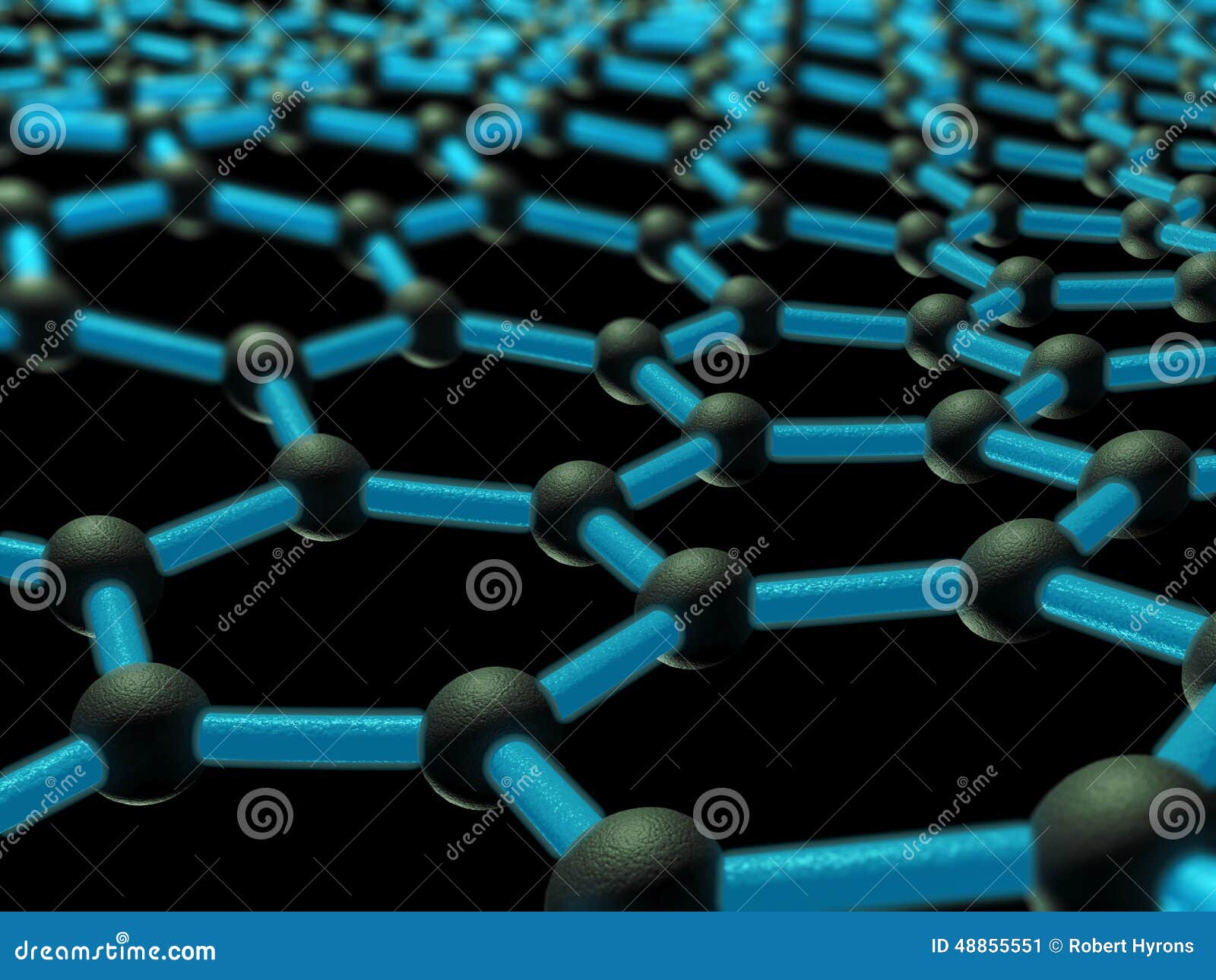 Graphene Molecular Nanostructure Model Stock Illustration ...