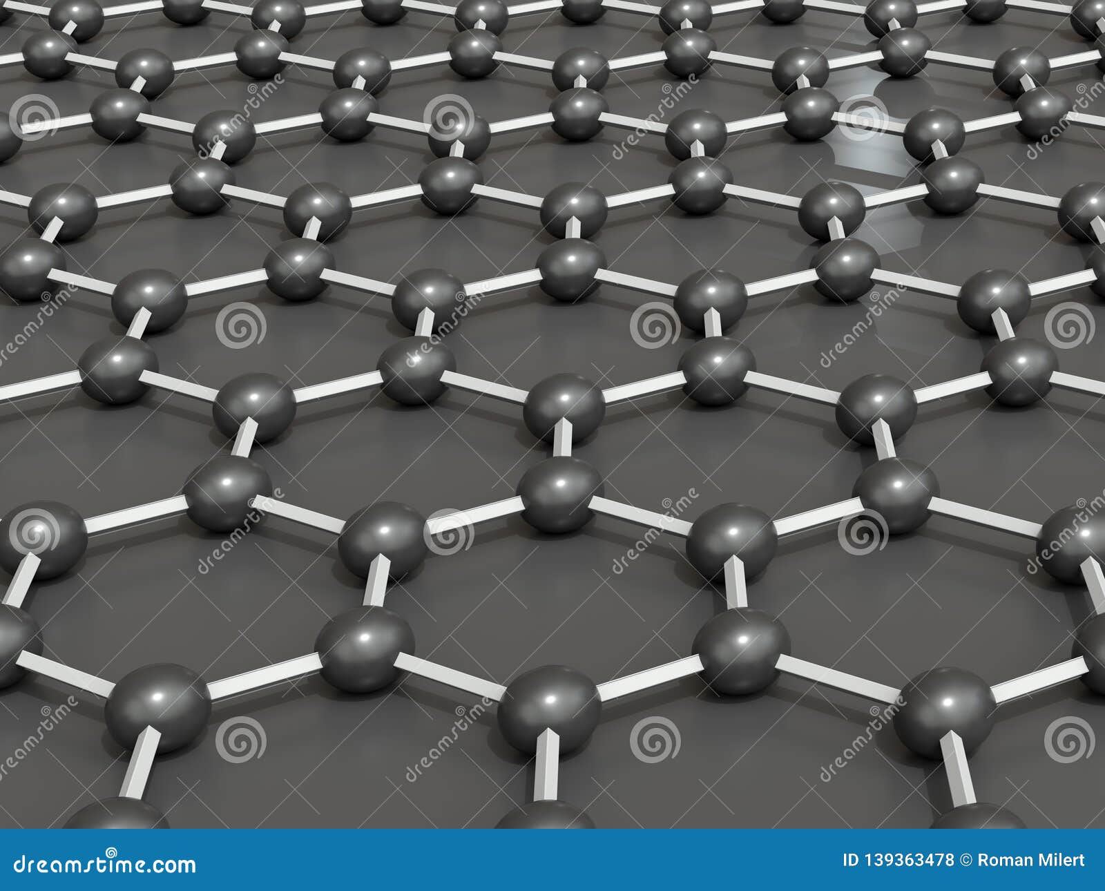 Graphene Molecular Structure Stock Illustration - Illustration of ...