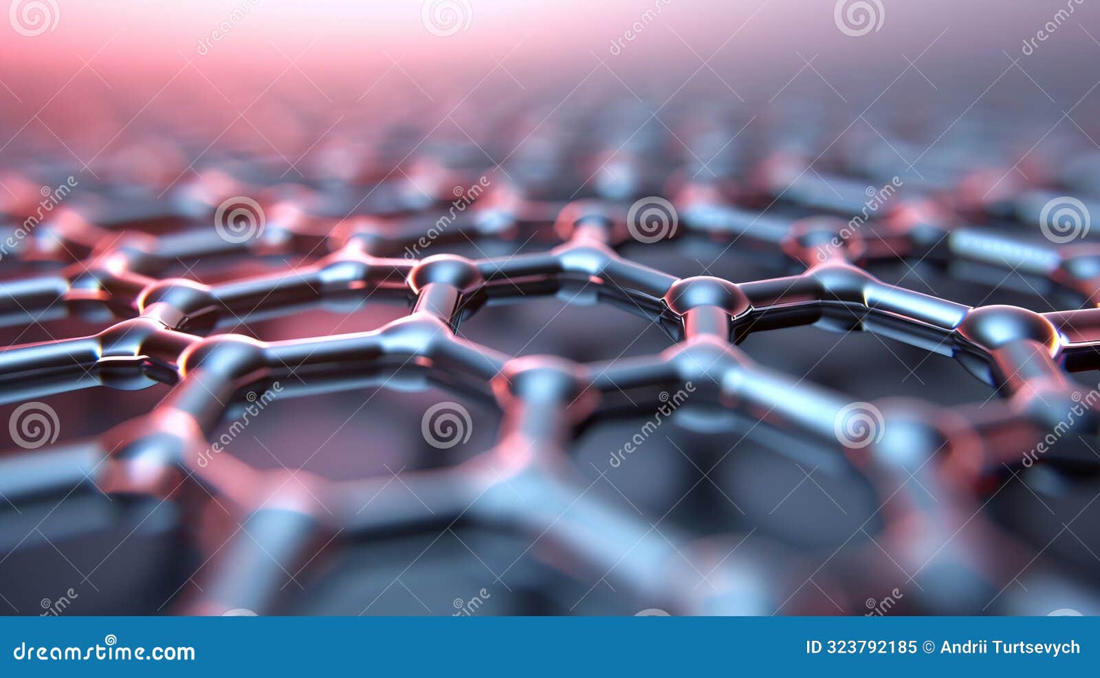 Graphene Nanotechnology Close-Up with Hexagonal Carbon Structure and ...