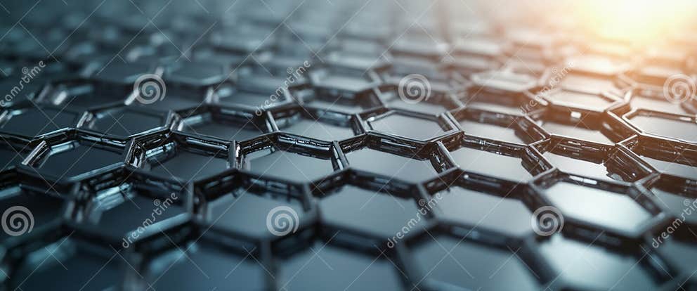 Graphene Surface with Hexagonal Pattern Stock Image - Image of closeup ...