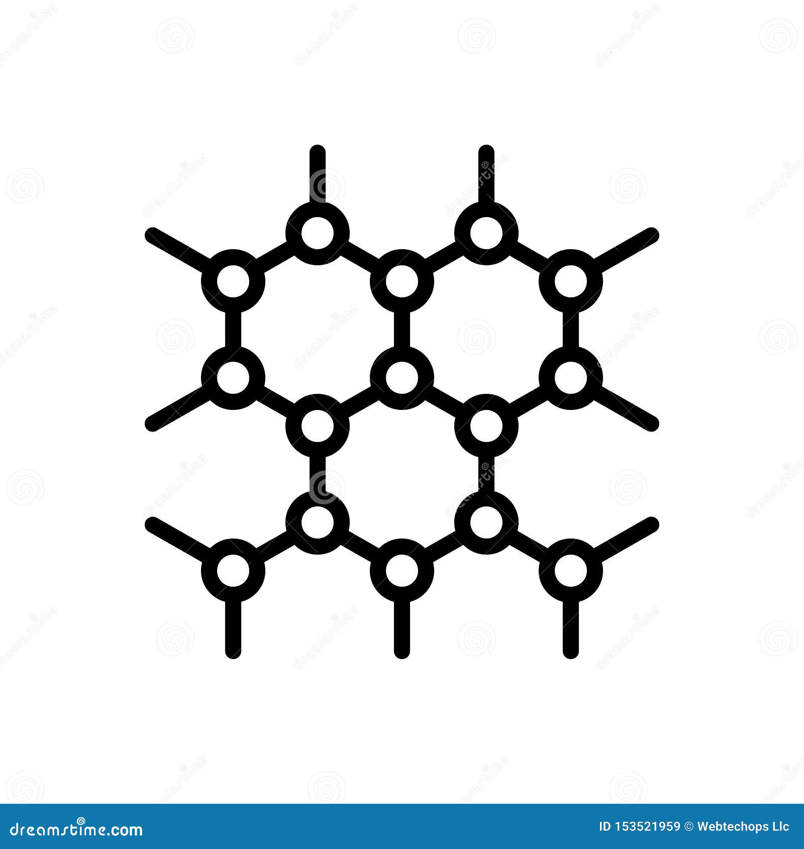 Black Line Icon for Graphene Technology, Graphene and Laboratory Stock ...