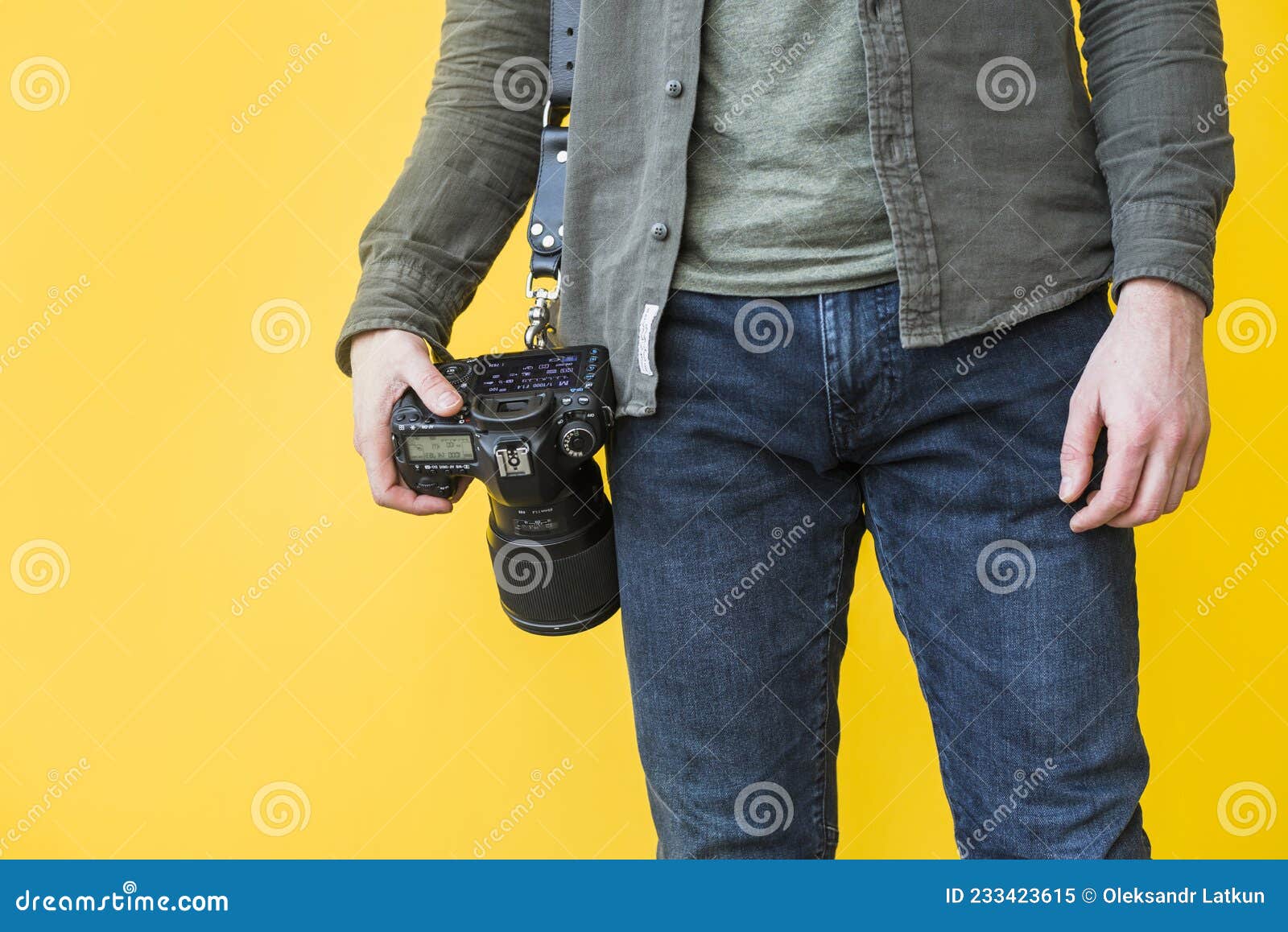 Grapher Standing with Camera. High Quality Photo Stock Image - Image of ...