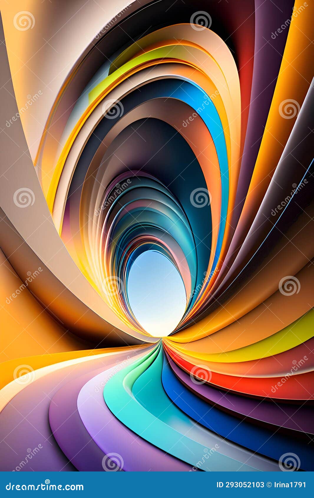 Graphic Abstract Color Background with Volumetric Colorful Objects on a ...
