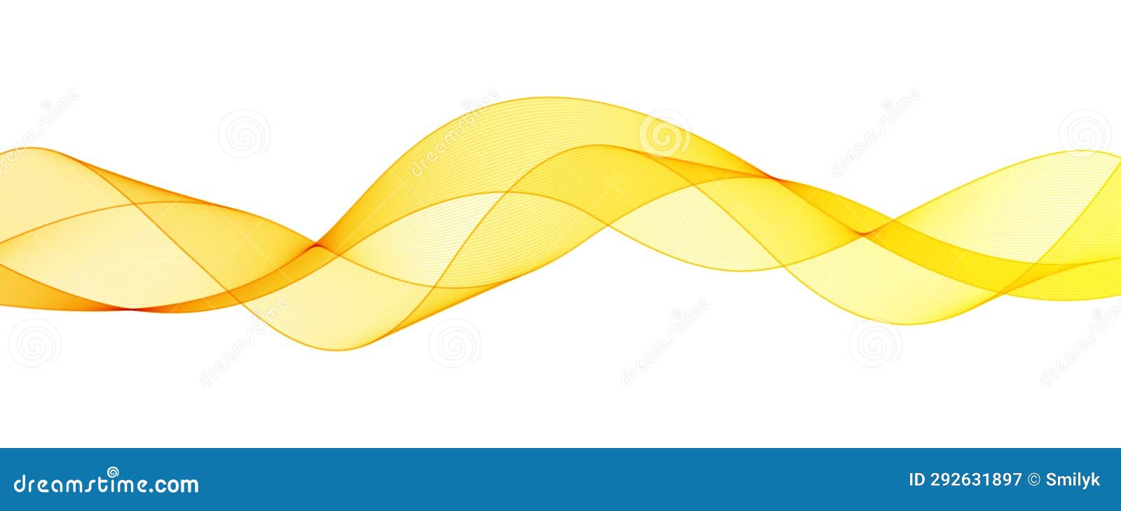 Graphic Abstract Design Element Yellow and Orange Transparent Wave Line ...