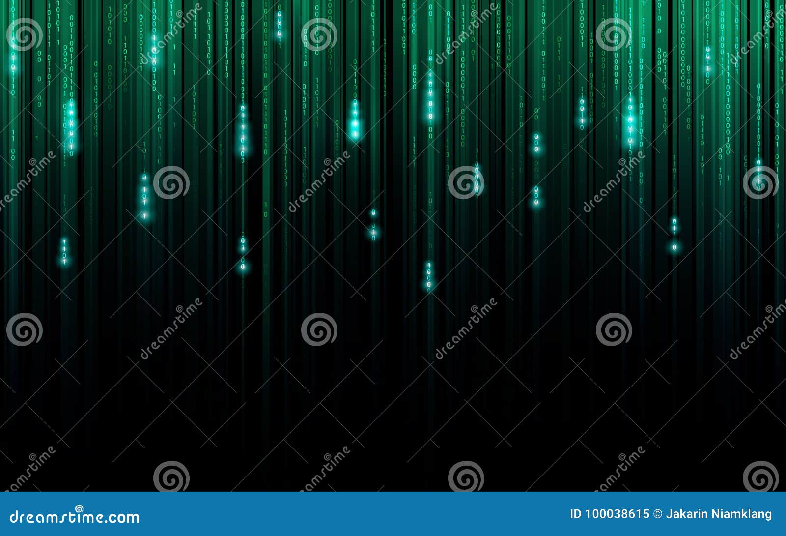 Binary BG stock vector. Illustration of cyberspace, green - 100038615