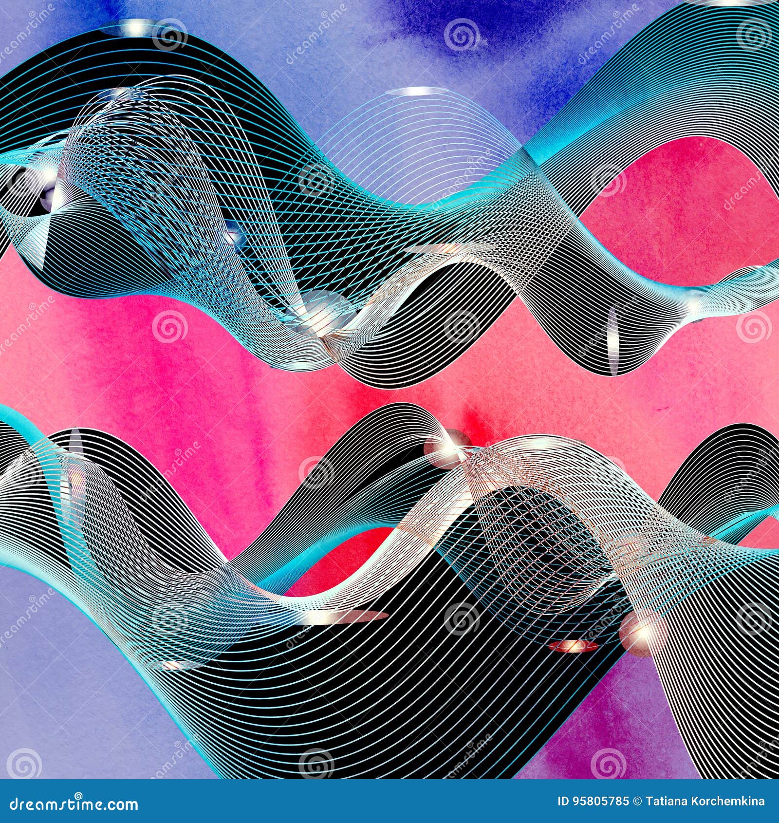 Graphic Abstract Light Waves Stock Illustration - Illustration of ...
