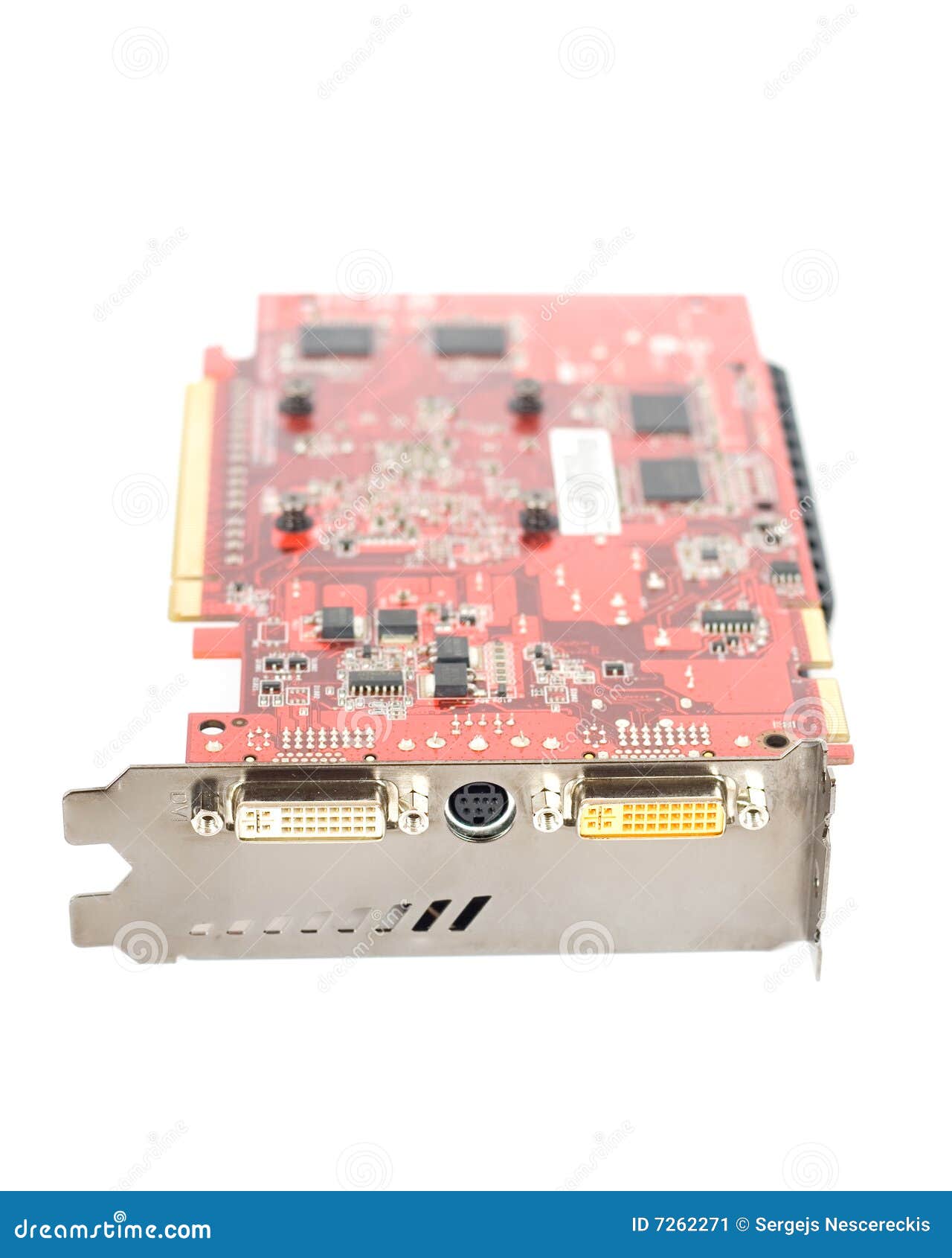 Graphic adapter isolated stock image. Image of board, electricity - 7262271