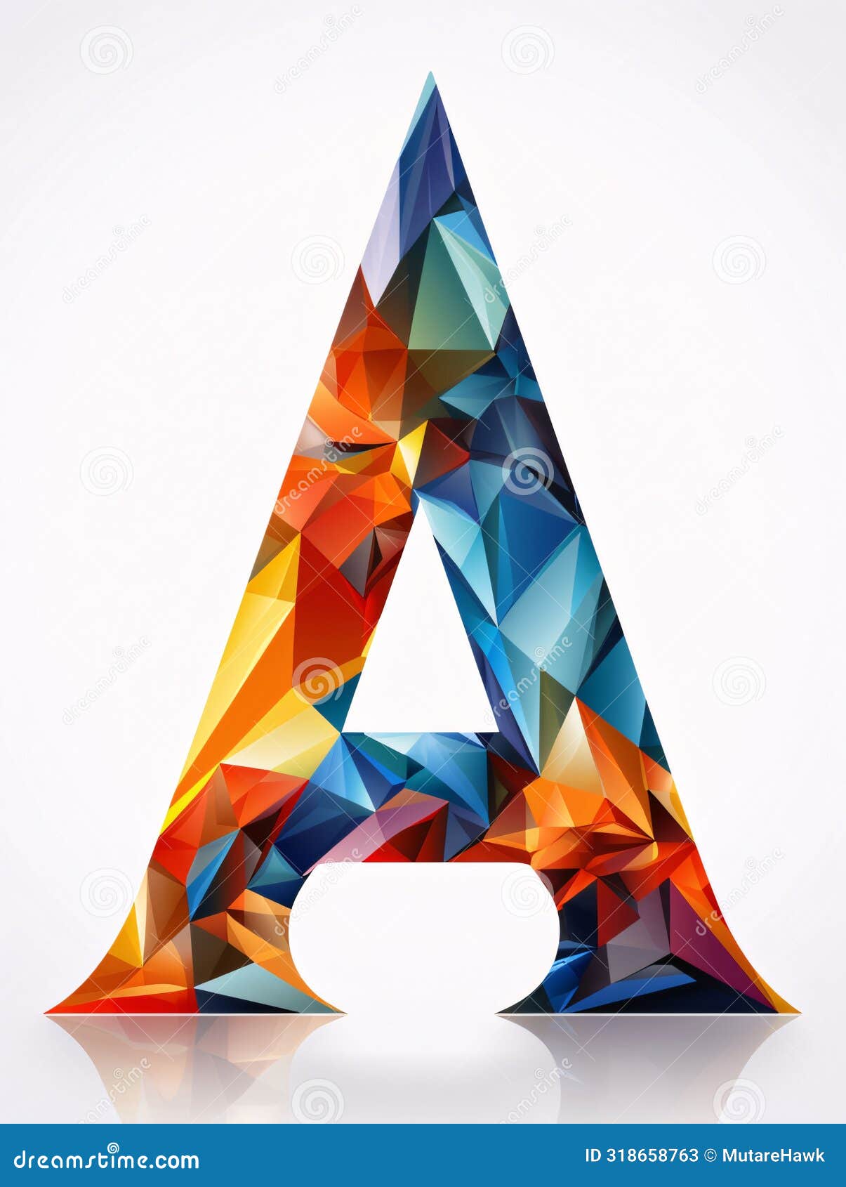Triangle Letter a. Geometric Design Element Stock Illustration ...