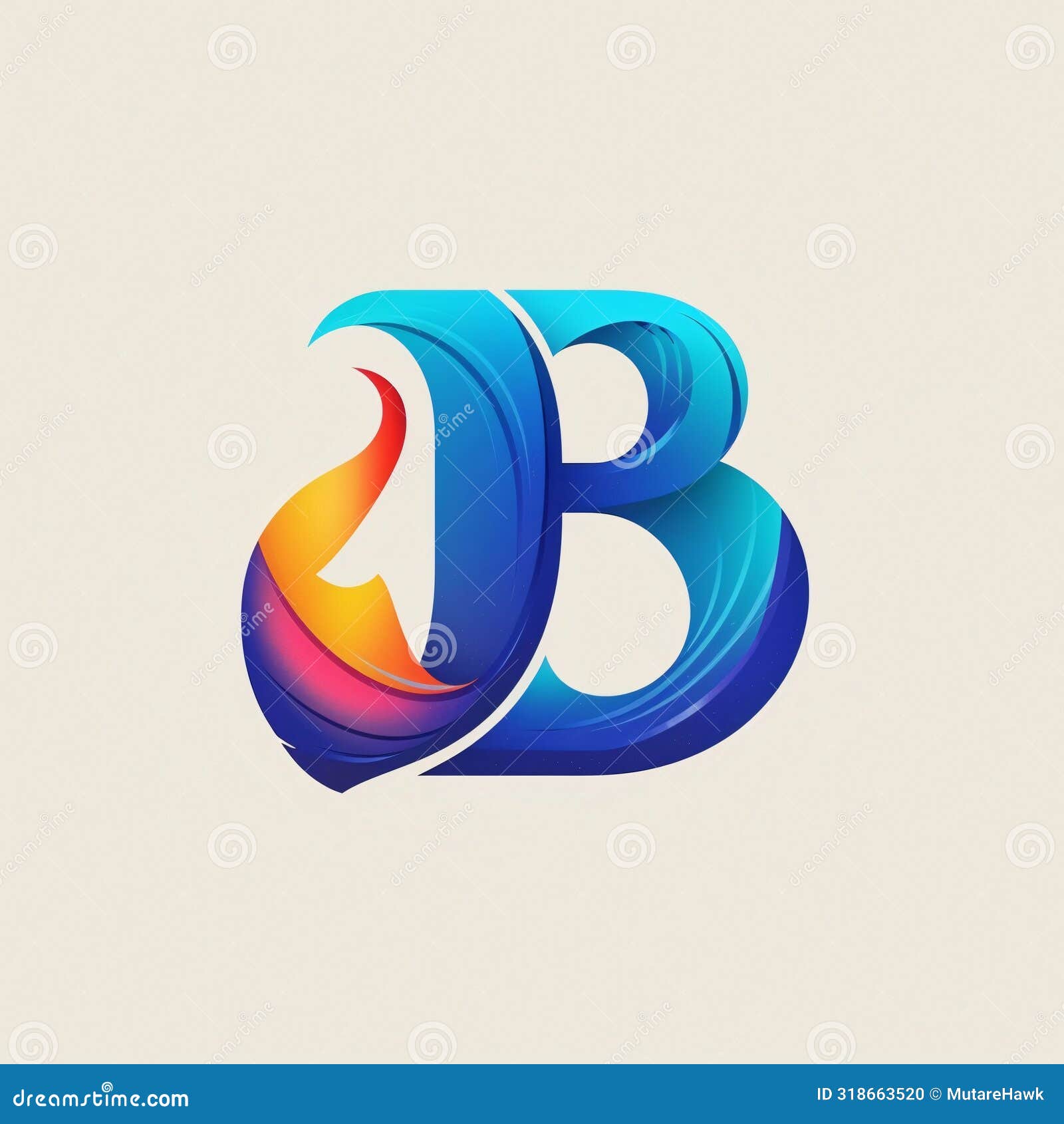 Vector Letter B Icon Design Template Elements for Your Application or ...