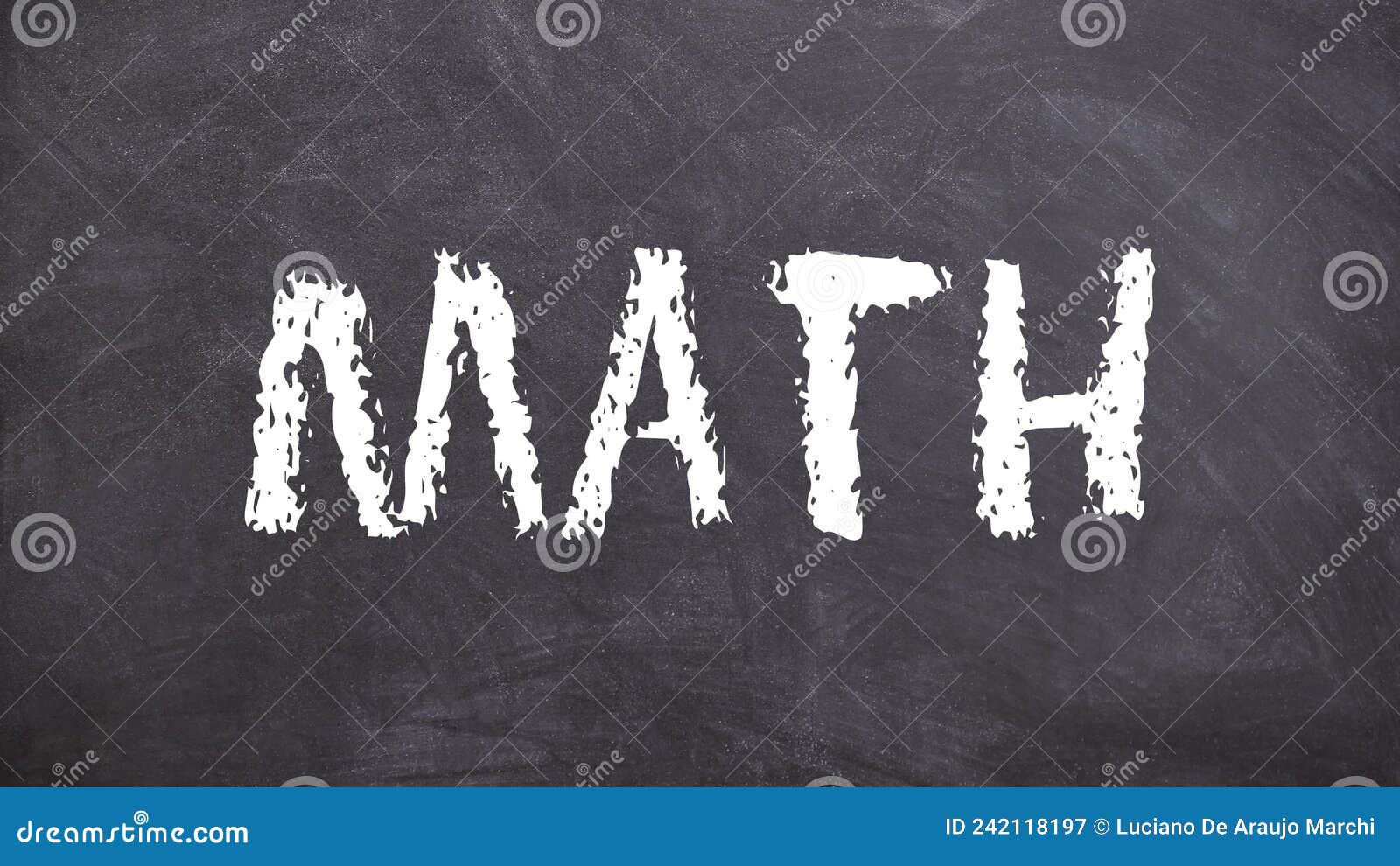 Graphic Animation about Math. Writing Math with Chalk on a Chalkboard ...