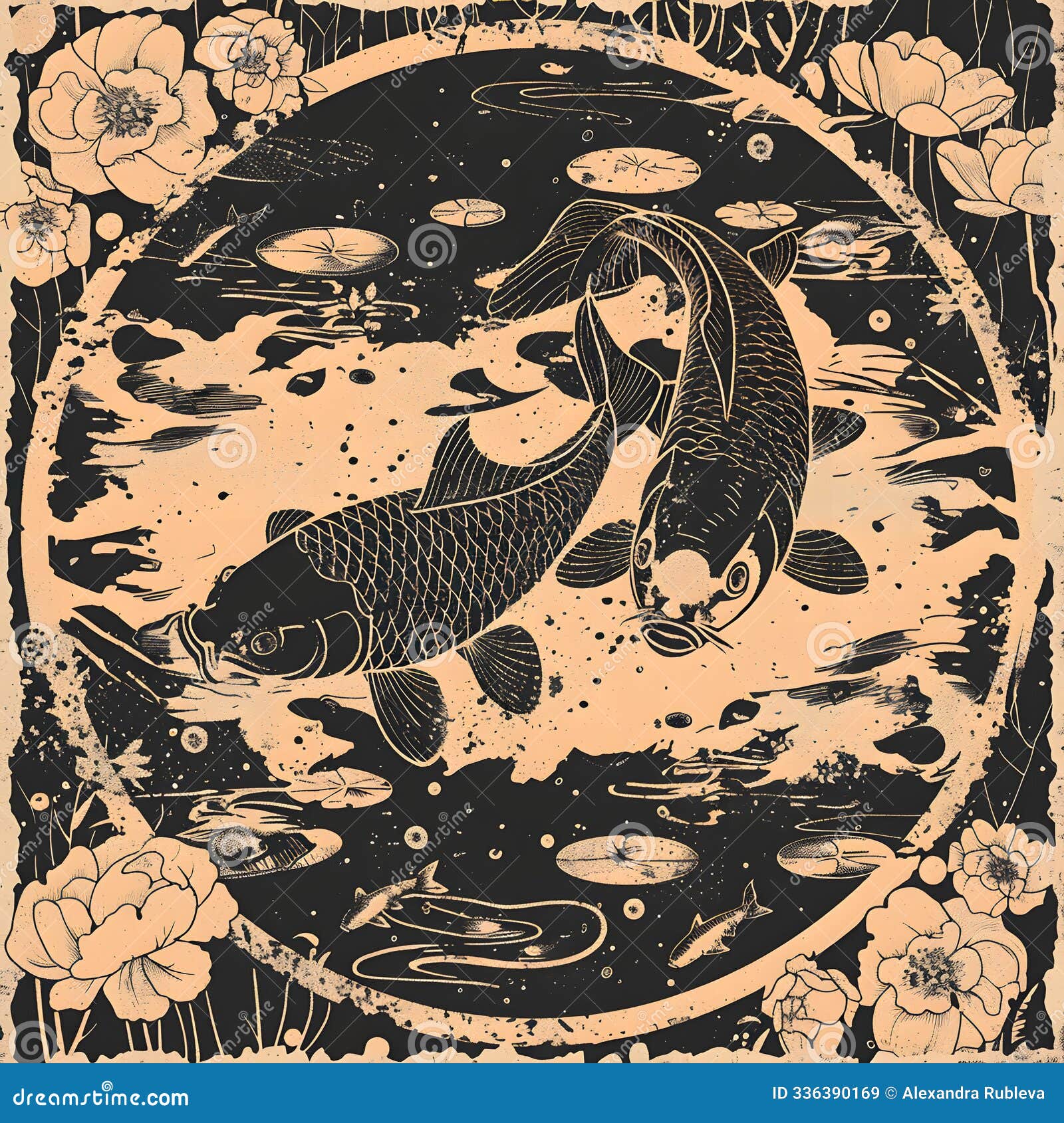 Graphic Art in the Style of Risography or Design with Imitation of ...