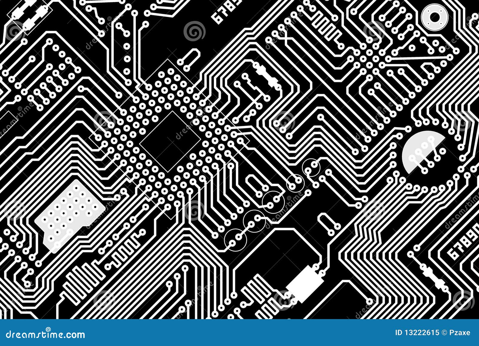Graphic Background - White Electronic Components Stock Illustration ...