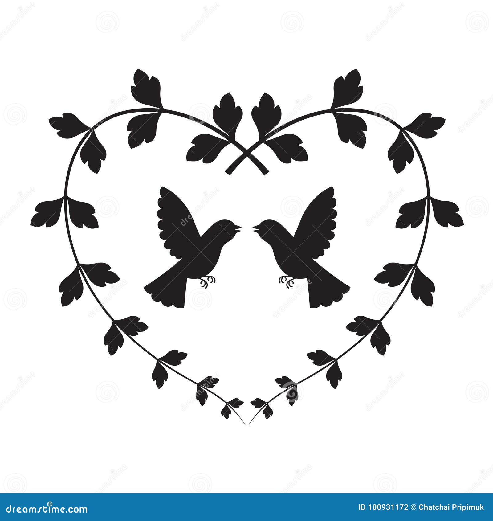 Graphic Bird in Heart, Vector Stock Vector - Illustration of love ...