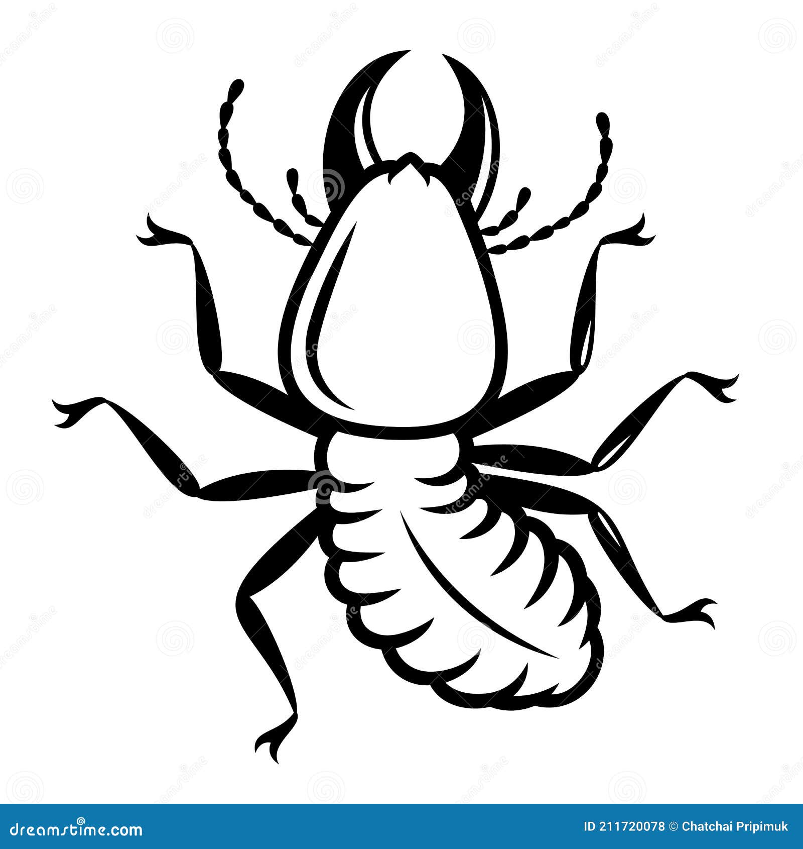 Graphic Black Termite on White Background Stock Vector - Illustration ...
