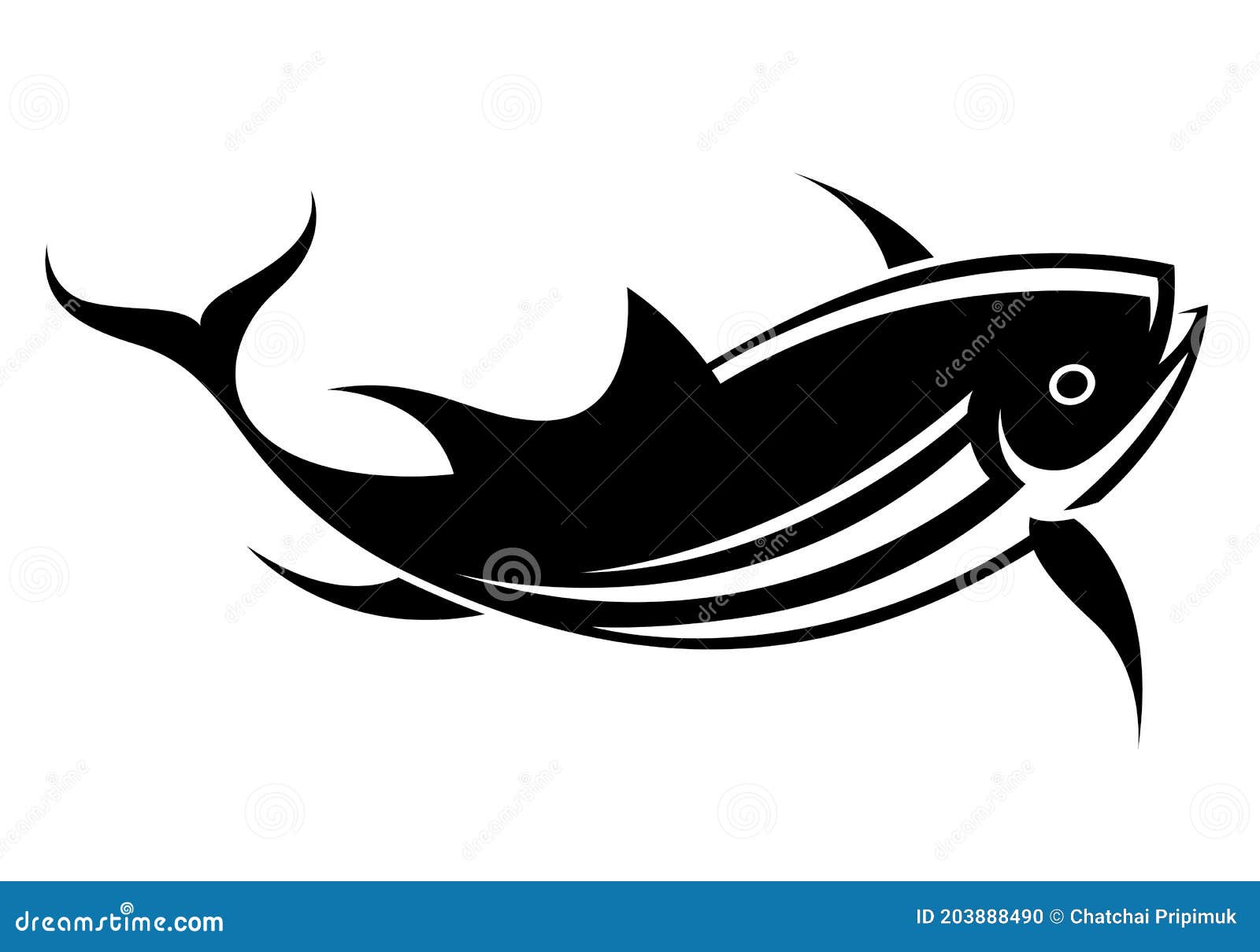 Black Tuna Fish Icon And Simple Flat Symbol For Website,mobile,logo,app ...