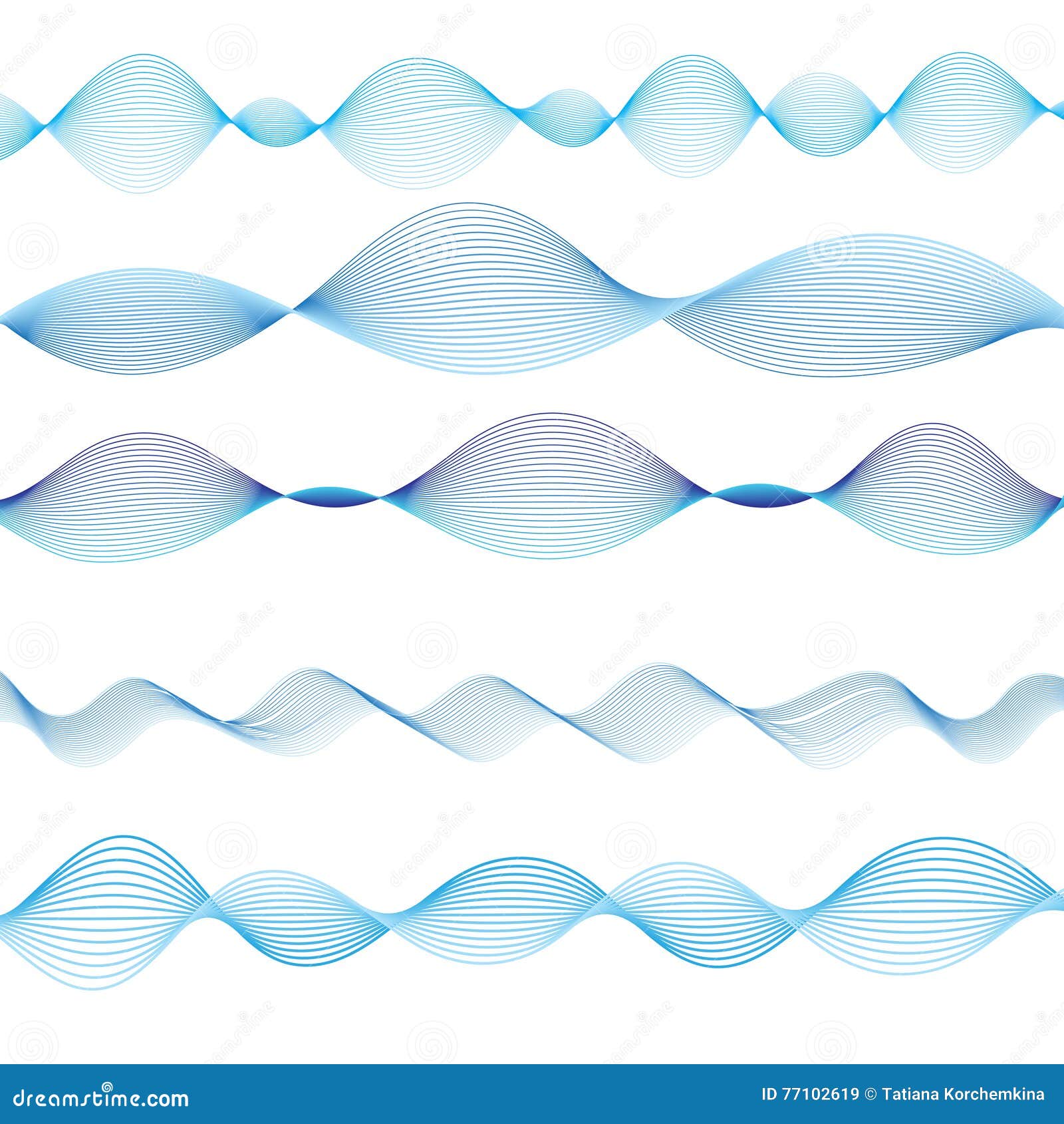 Graphic blue waves stock vector. Illustration of background - 77102619