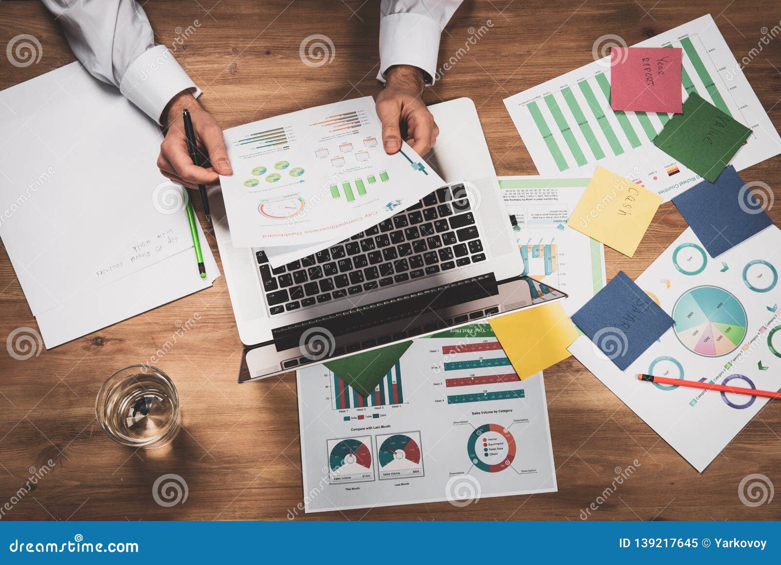 Graphic of Business Financial Data Analysis Chart Stock Image - Image ...