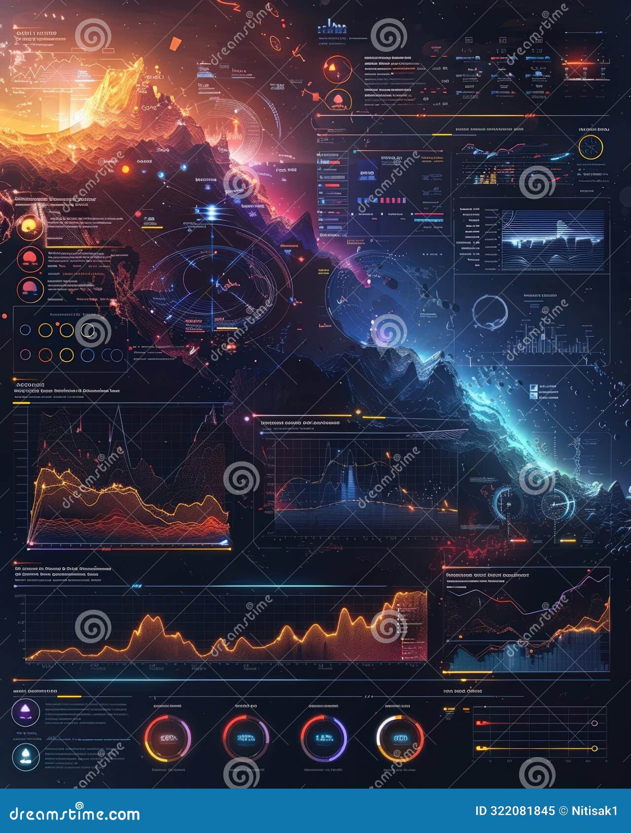 Graphic of Business Infographic with Detailed Charts and Data ...