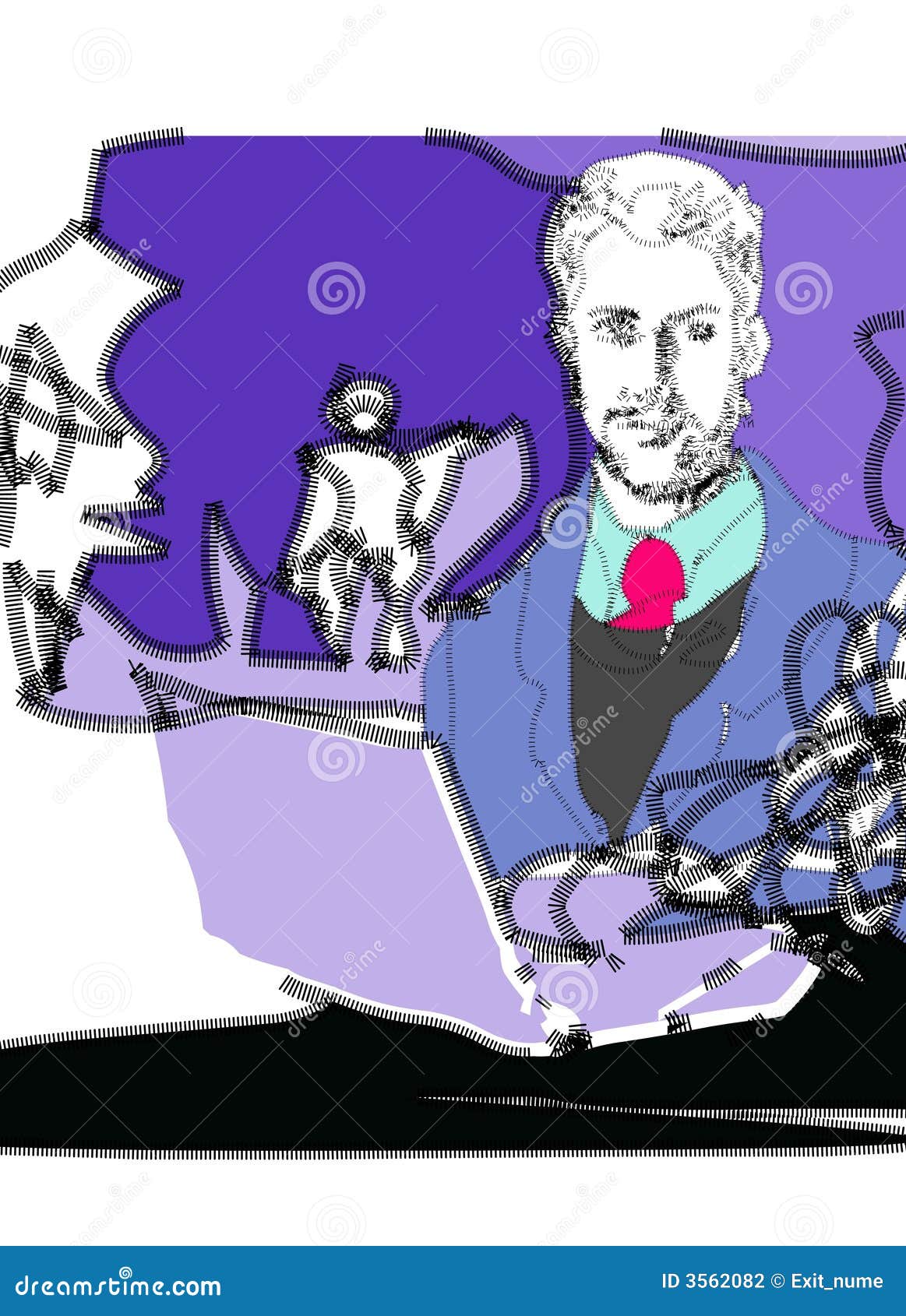 Graphic Business Man stock illustration. Illustration of abstract - 3562082