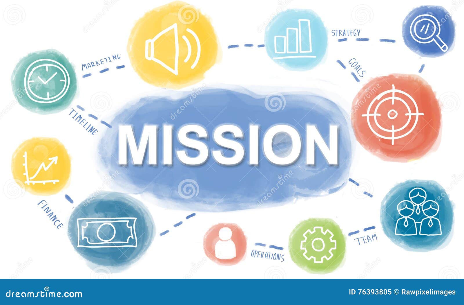 Graphic Business Strategy Mission Concept Stock Illustration ...