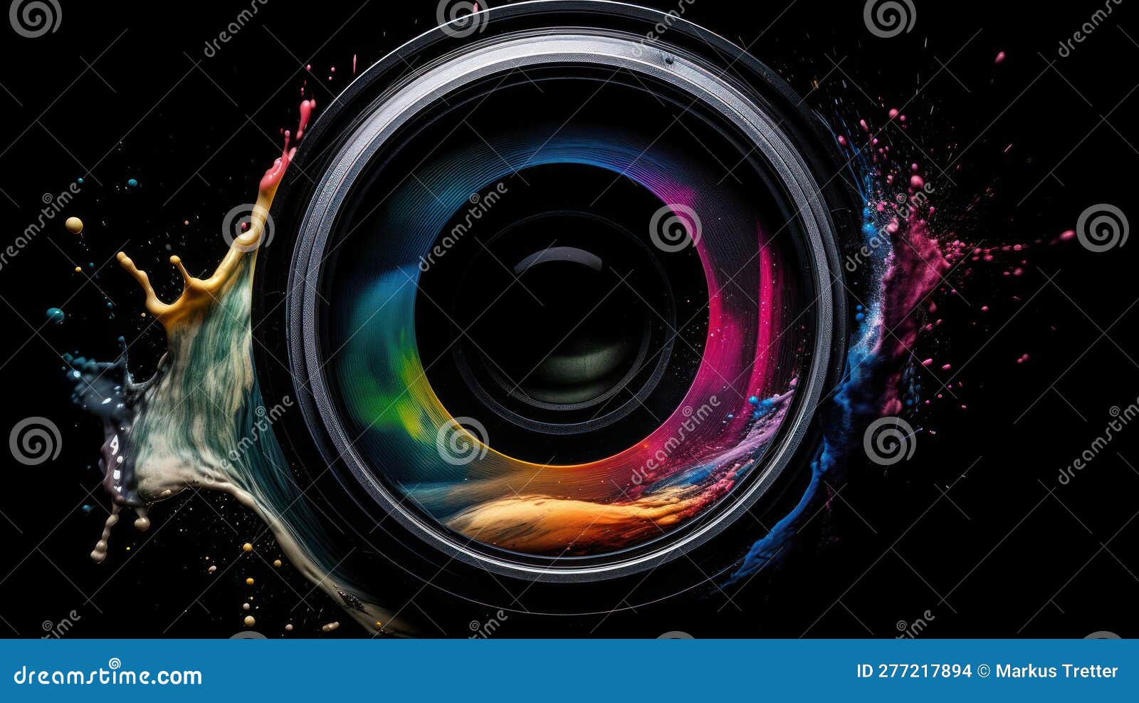 A Graphic of a Camera Lens in Abstract Form Representing Artistic ...