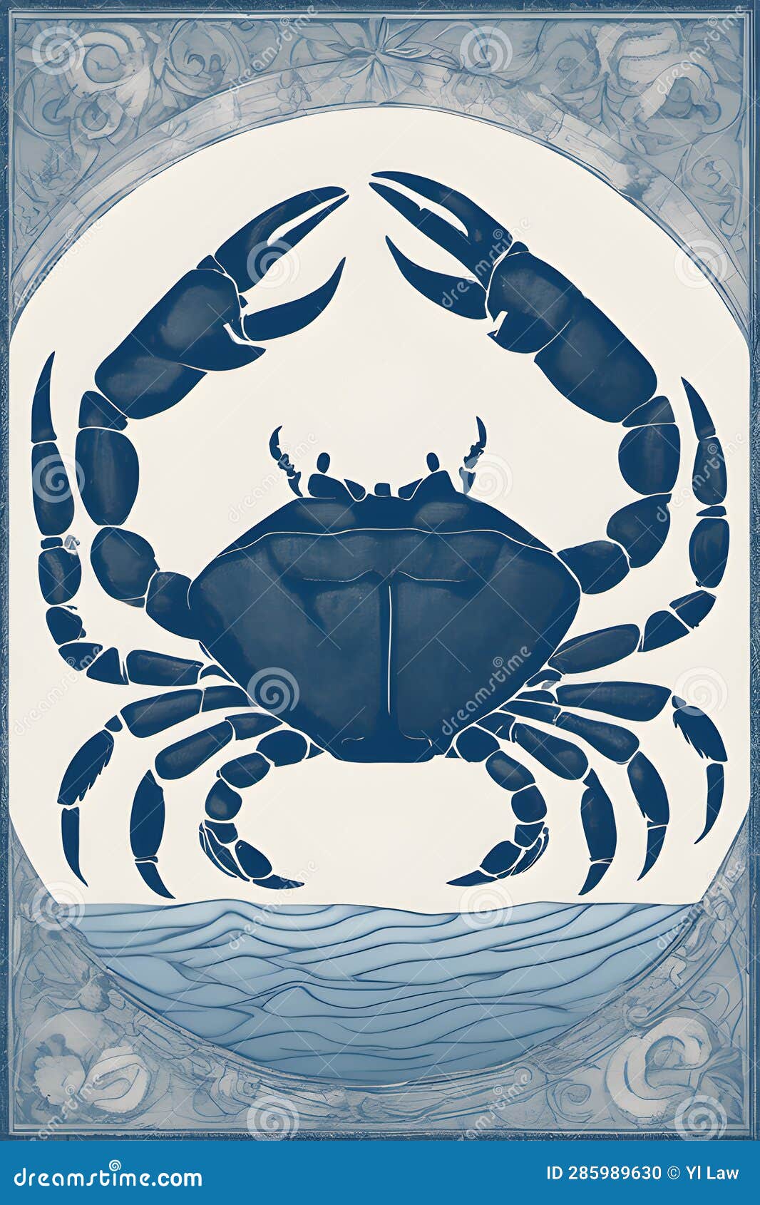 A Graphic of Cancer, the Horoscope Background Stock Illustration ...