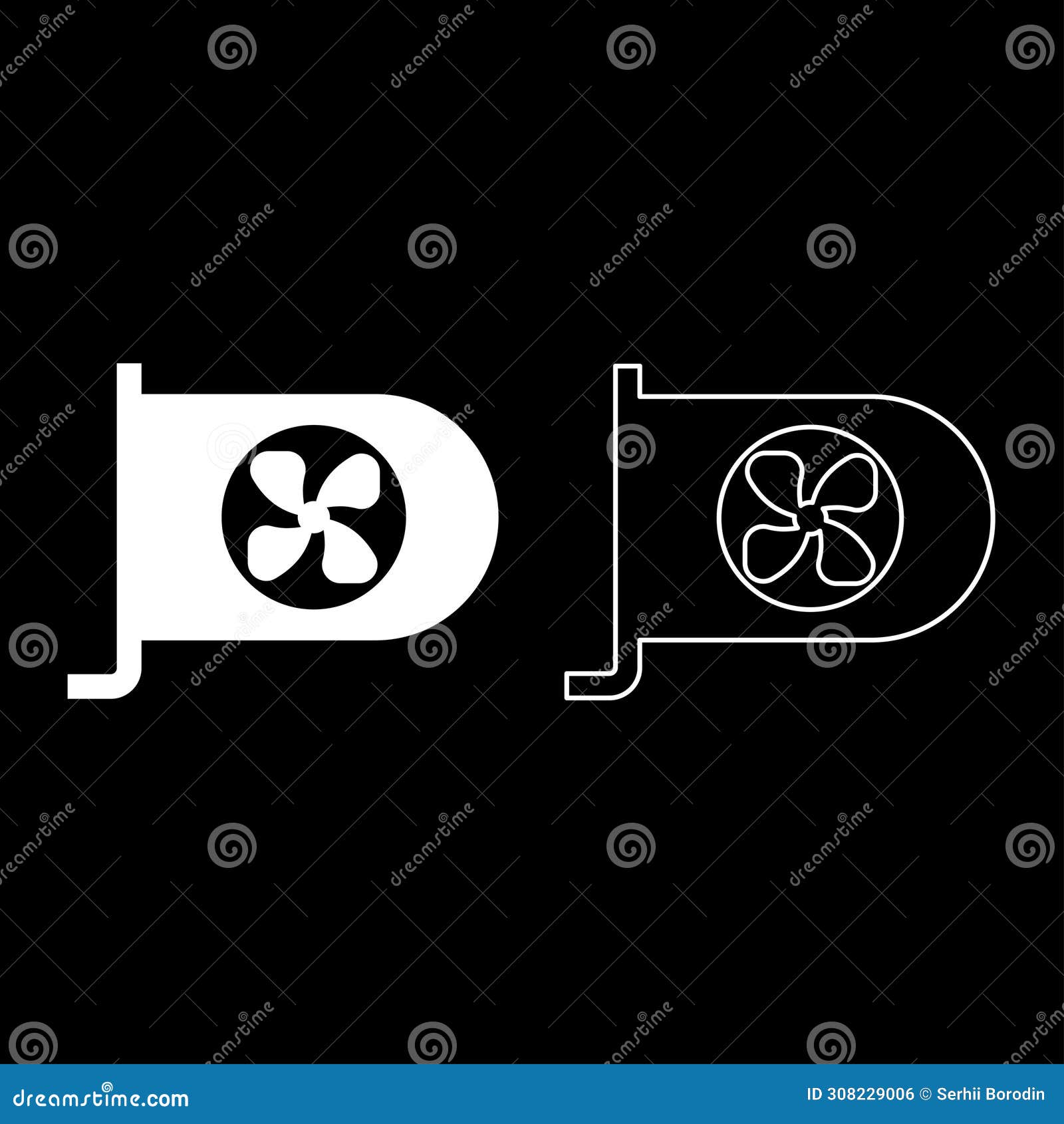 Graphic Card GPU PC Personal Computer Hardware Components Set Icon ...