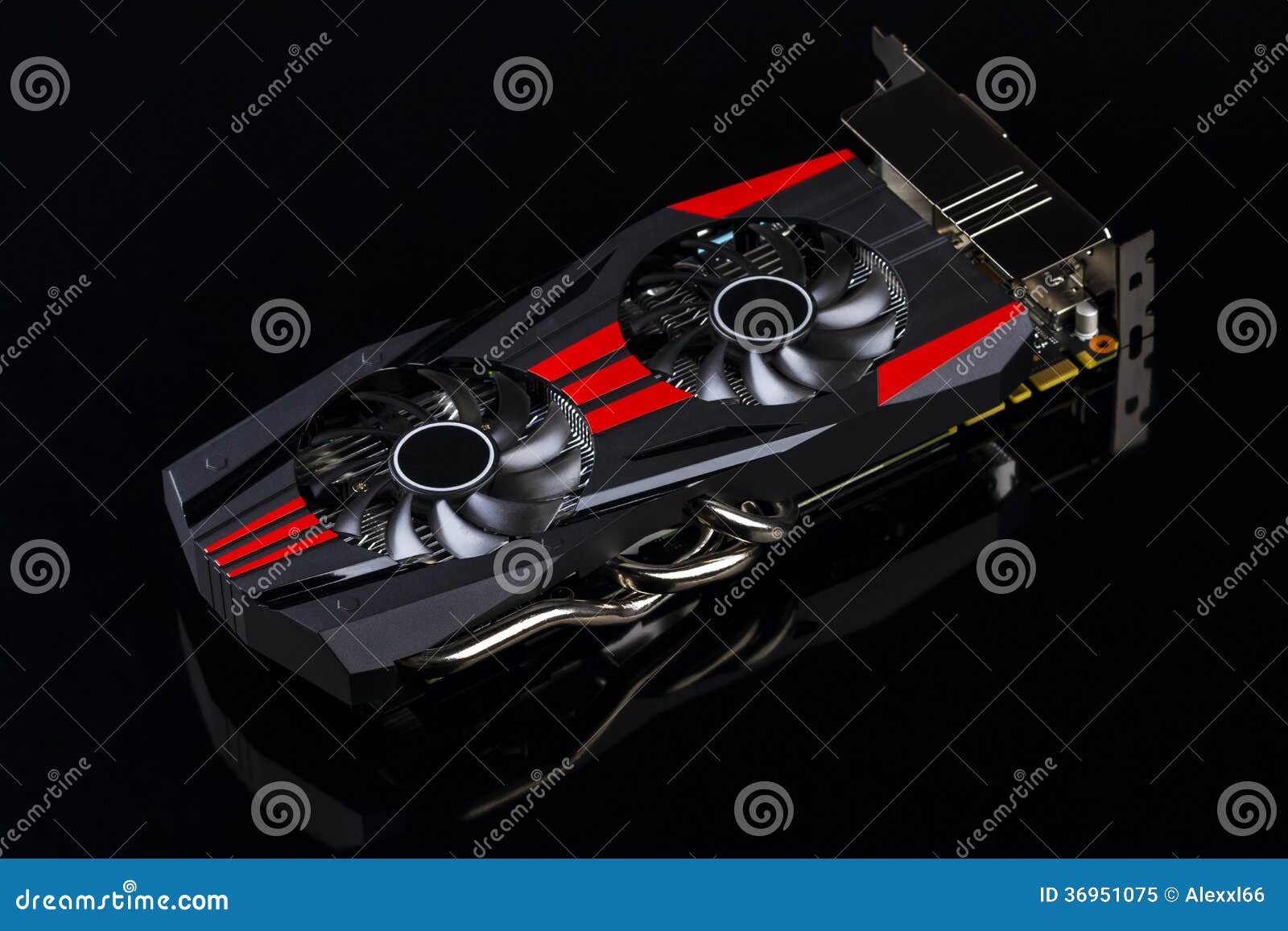 Graphic card stock image. Image of steel, power, isolated - 36951075