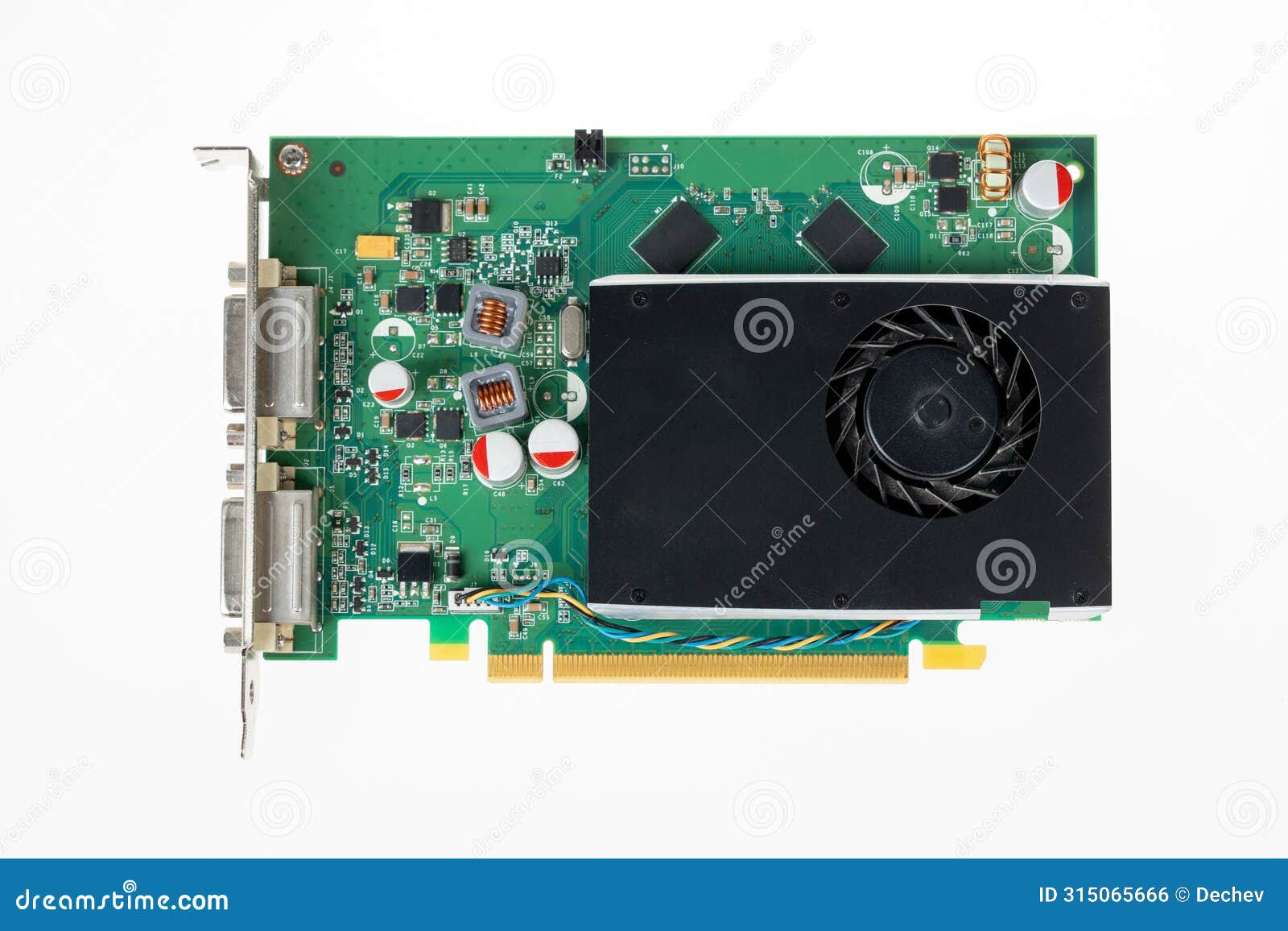 Graphic Card Isolated on White Background. Video Card Stock Photo ...