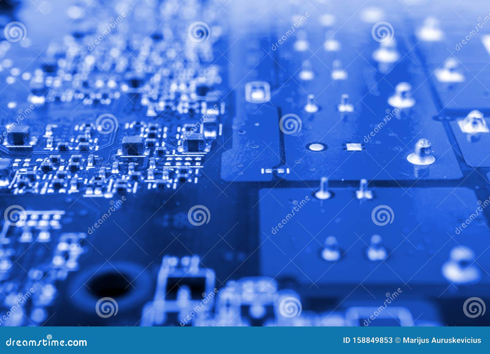 Graphic Card. Part of Blue Graphic Card As Background. Technology and ...