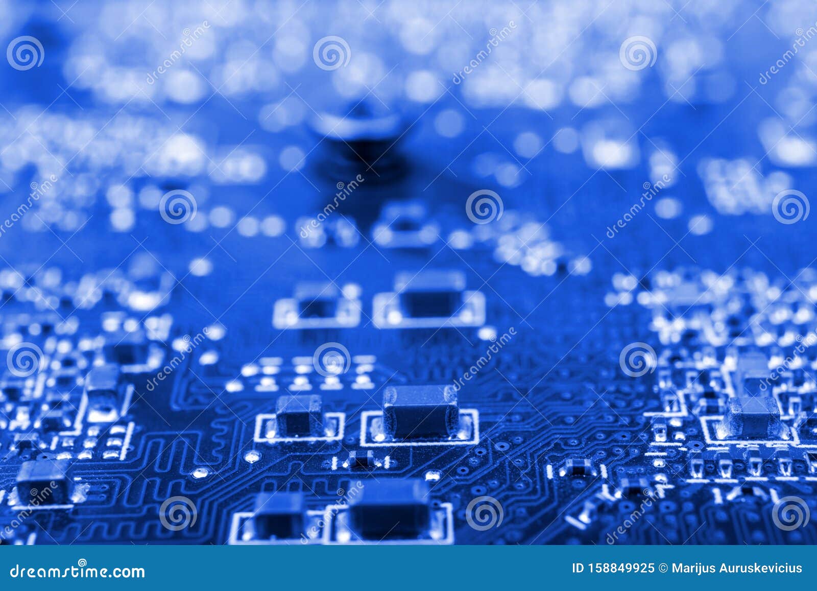 Graphic Card. Part of Blue Graphic Card As Background. Technology and ...